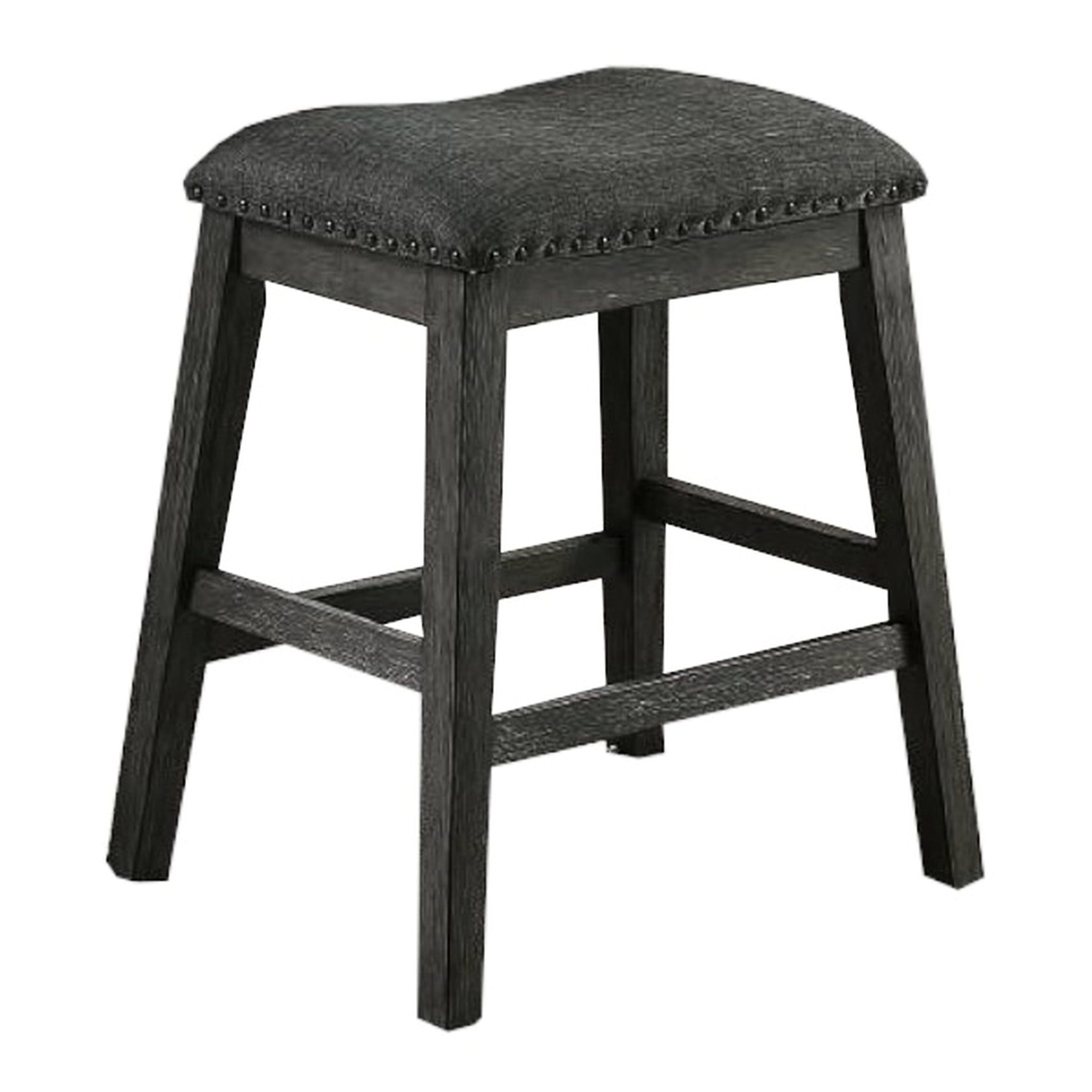 Grey Wash Stools with Linen-like Fabric / Nice for Modern Dining ...