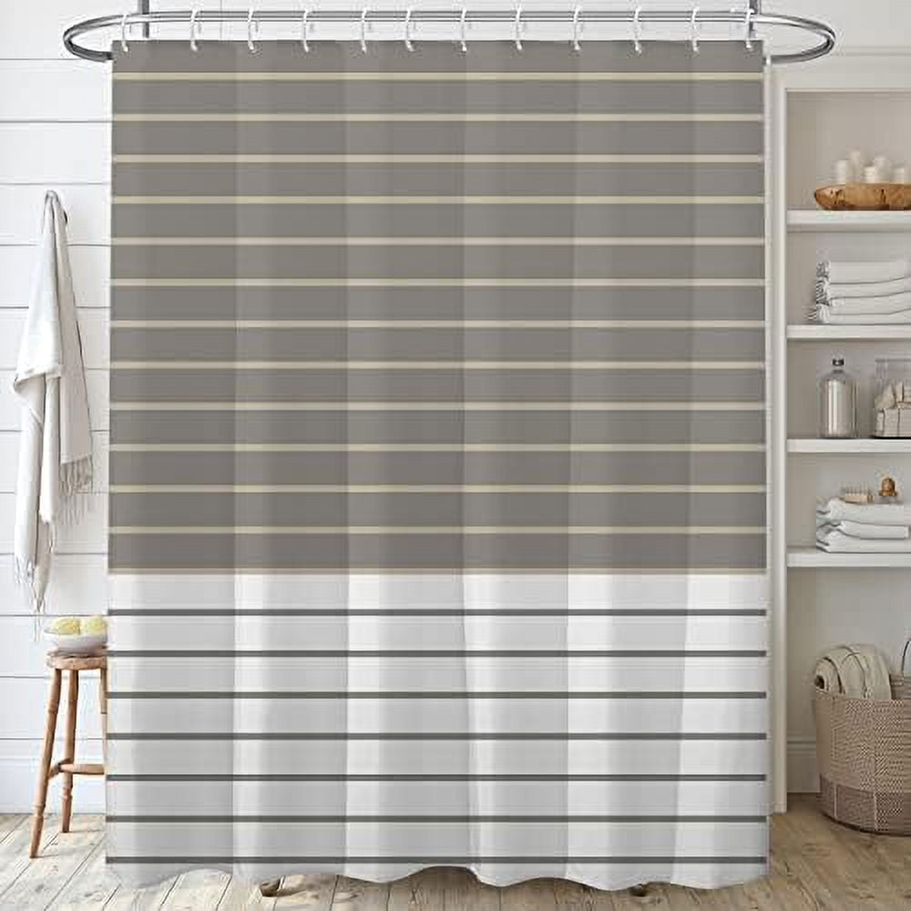 Grey White Bobo Shower Curtain Modern Farmhouse Bathroom Shower
