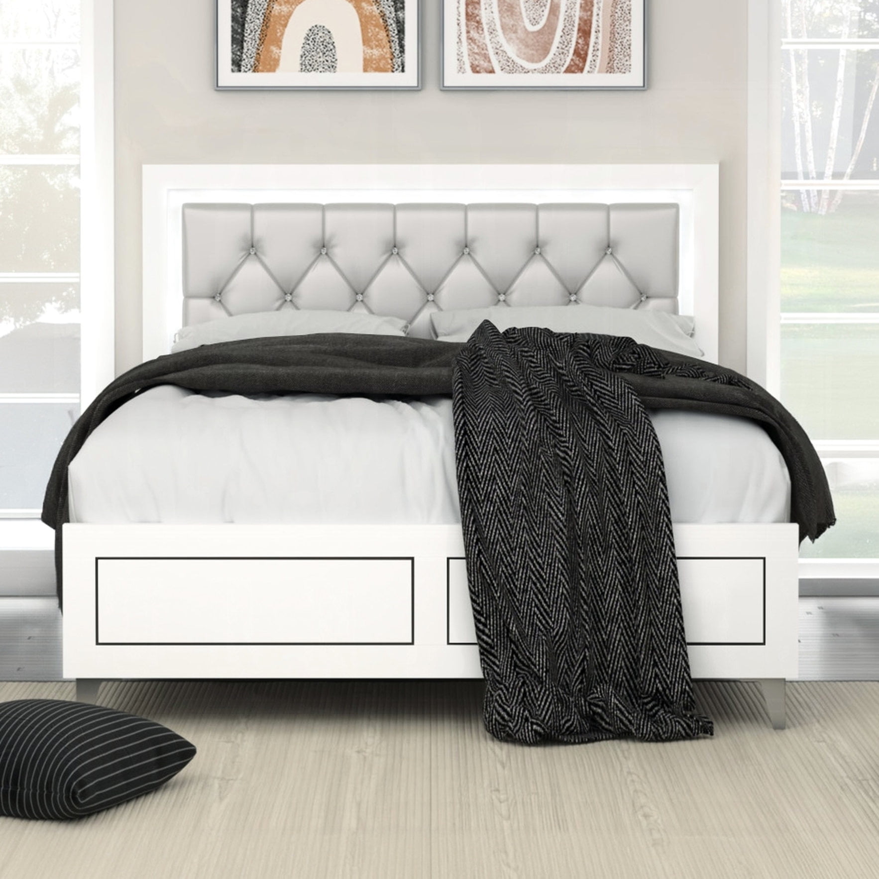 Grey & White Color Scheme - Even Weight Distribution - Bedroom ...