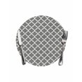 Grey White Geometric Round Table Placemats 1 pc, Minimalist Morocco ...