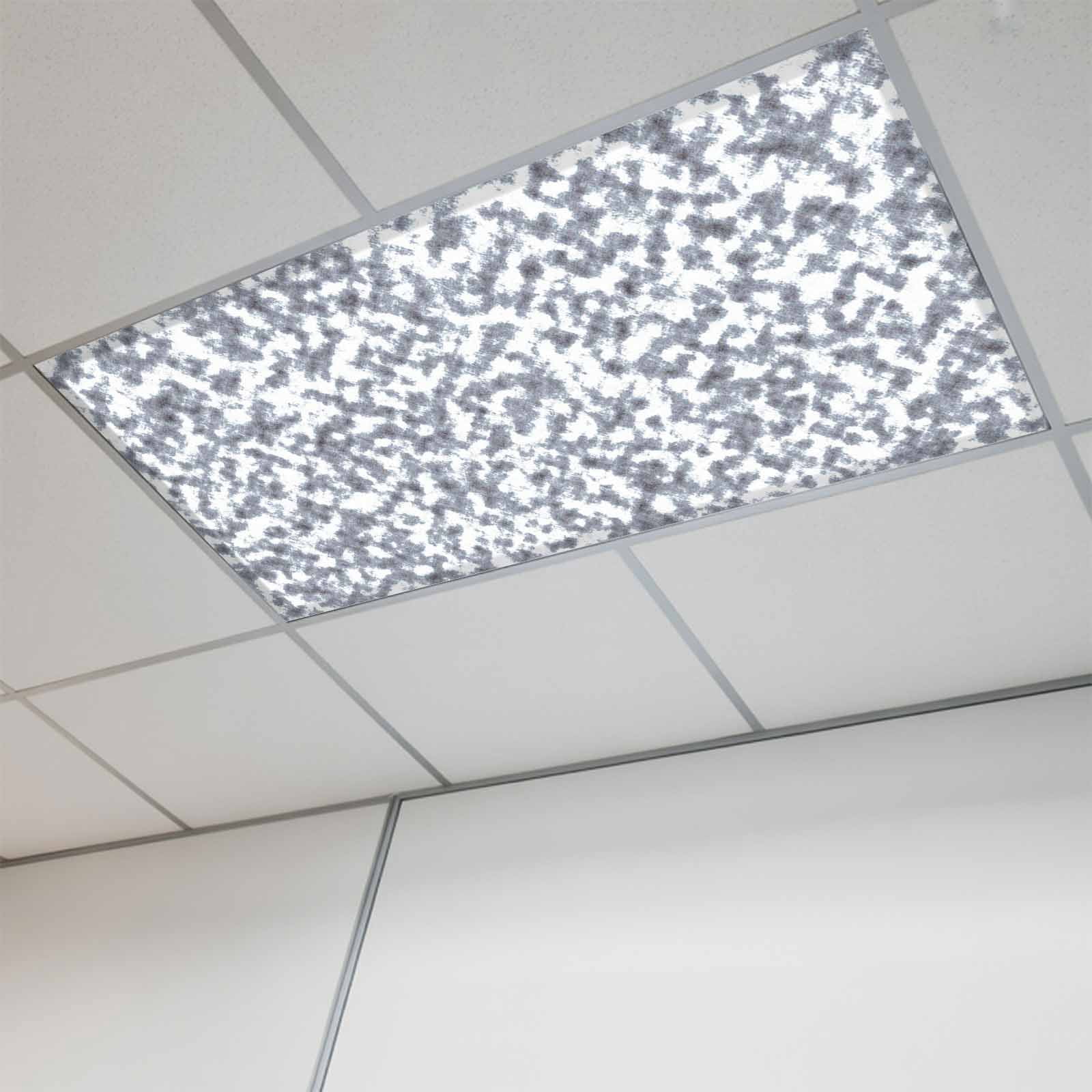 Grey White Magnetic Fluorescent Light Covers for Ceiling Lights 2x4Ft ...