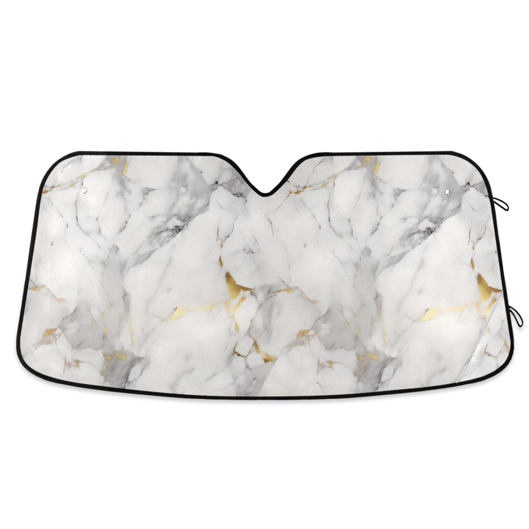 Grey White Marble Car Windshield Sun Shade Foldable Car Front Window ...