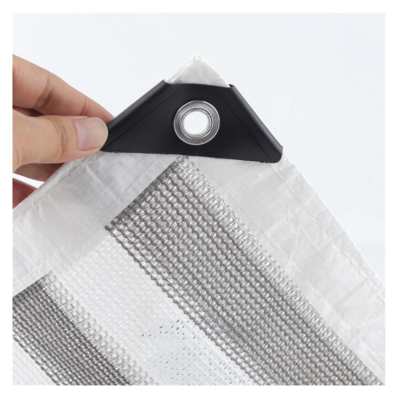 Grey White Stripe Sunshade Net Terrace Balcony Privacy Fence Screen ...