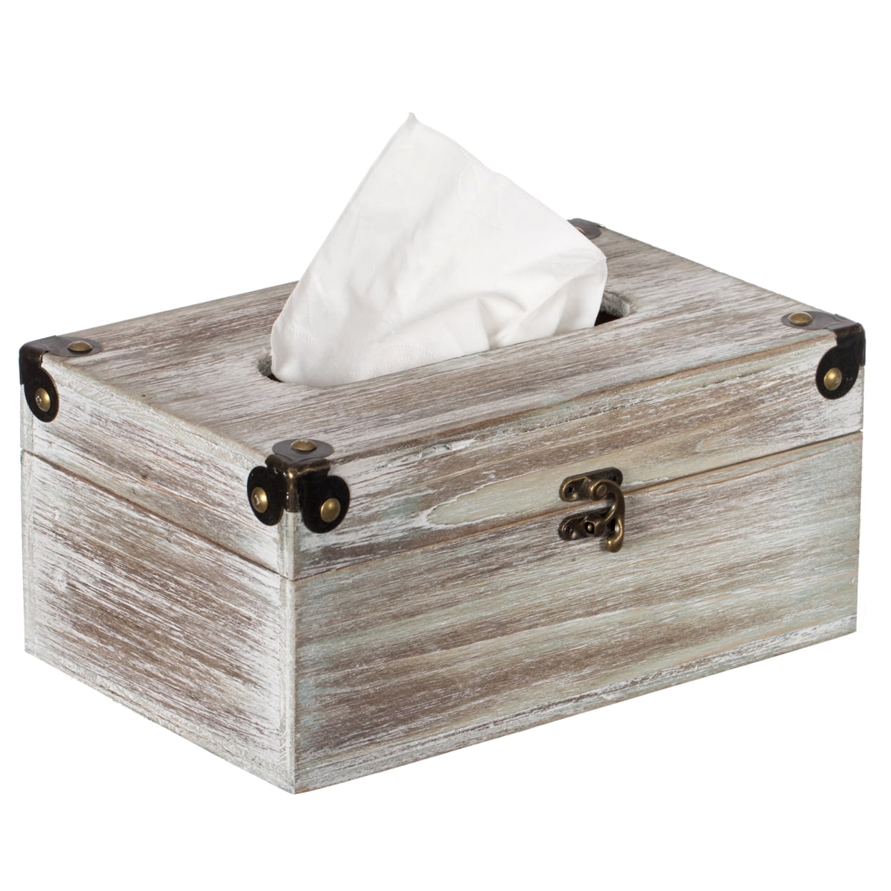 Grey Wood Facial Tissue Box Holder for Your Bathroom, Office, or Vanity ...