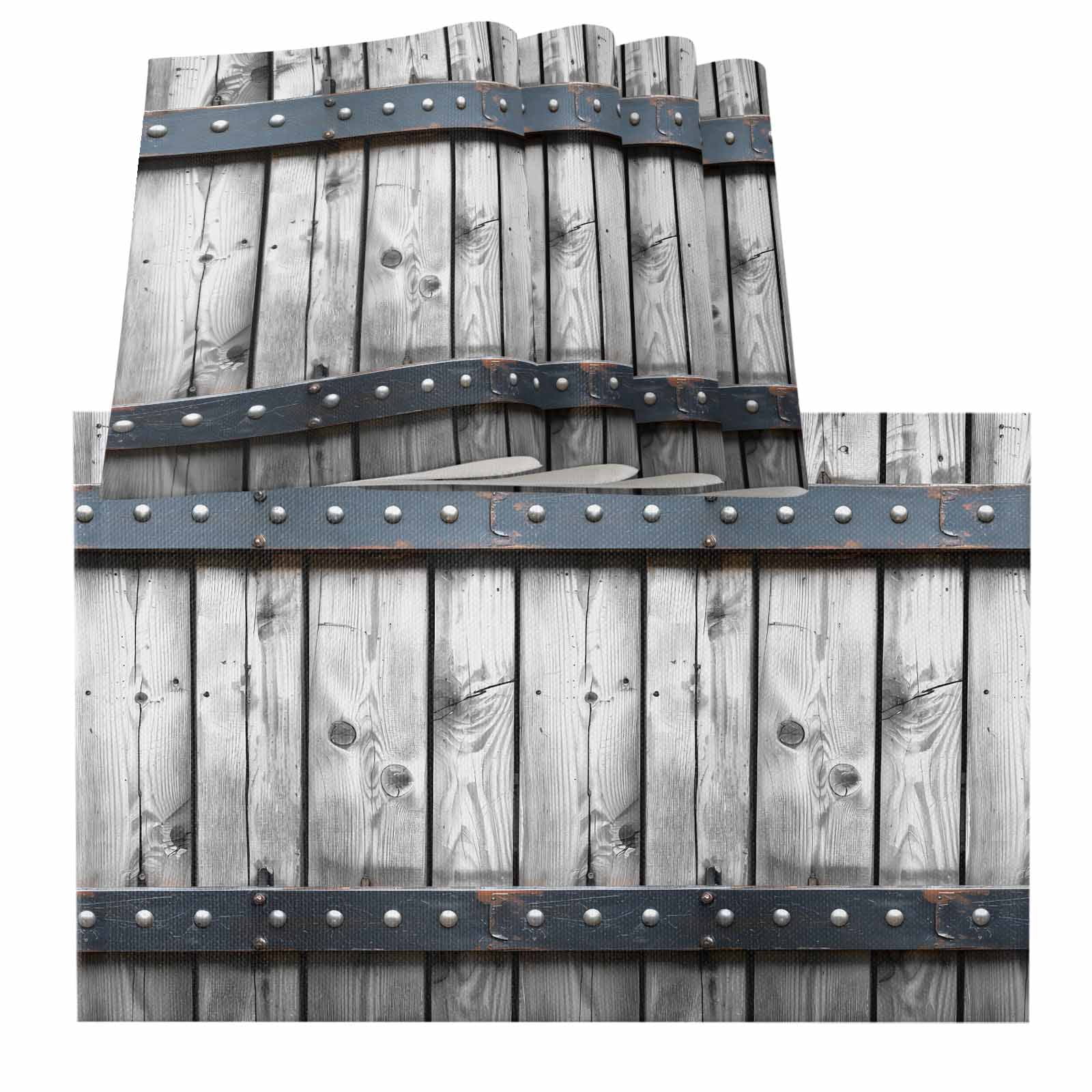 Grey Wood Grain Country Vintage Barn Door Rustic Lodge Burlap Kitchen ...