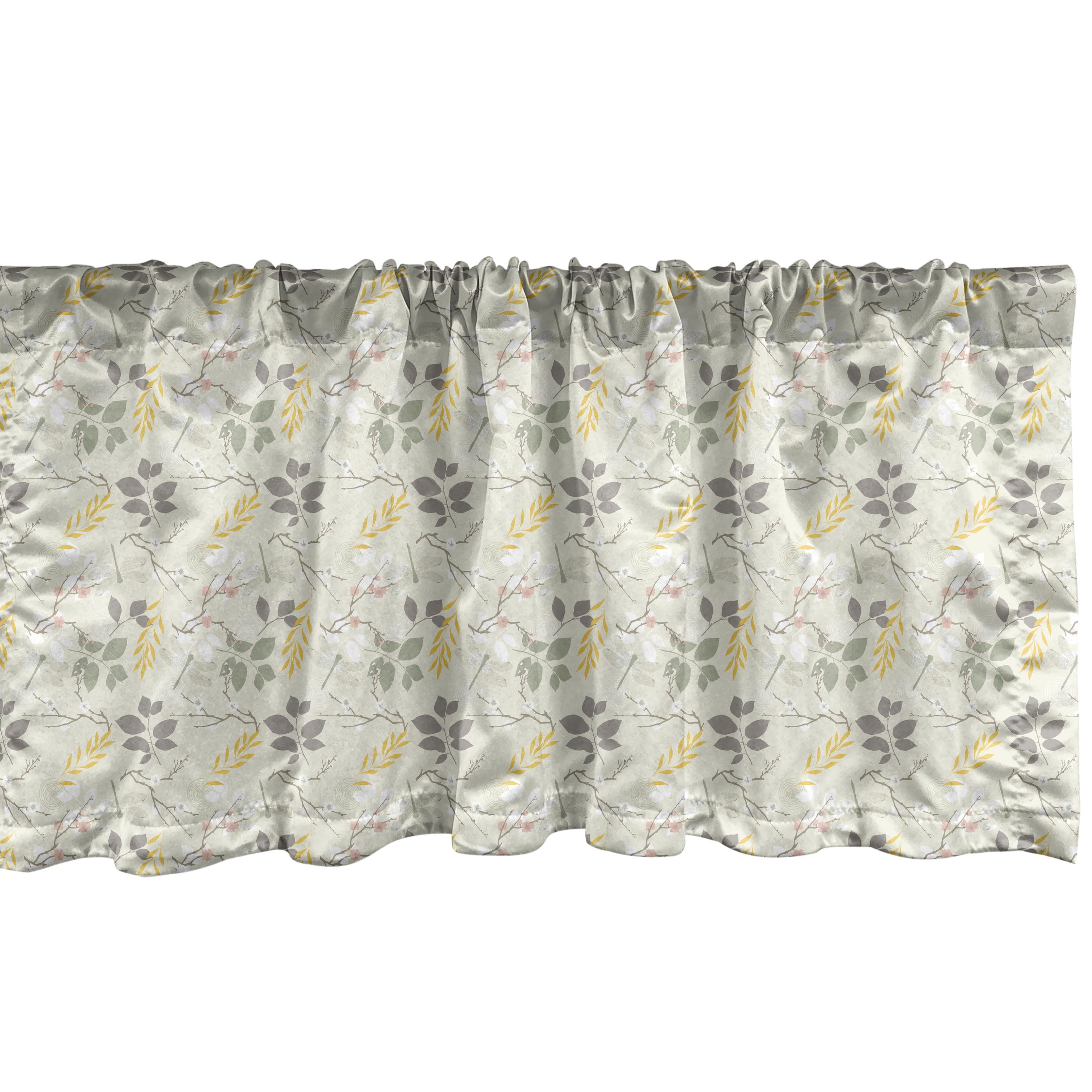 Ambesonne Vintage Valance Pack of 2, Farm Florals Swirl, 42"X18 ...