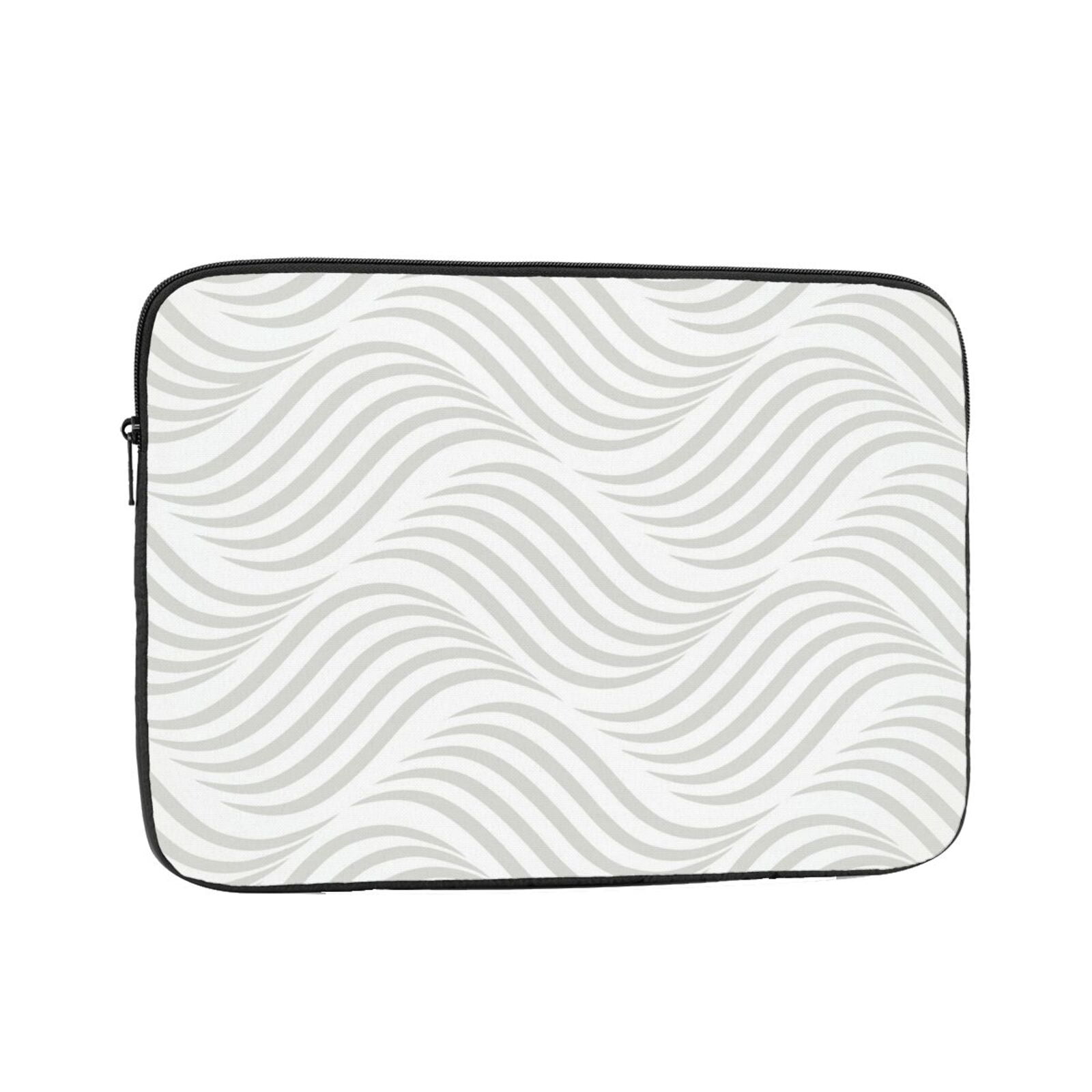 Grey and White Textures 15 inch Portable Laptop Sleeve Compatible with ...