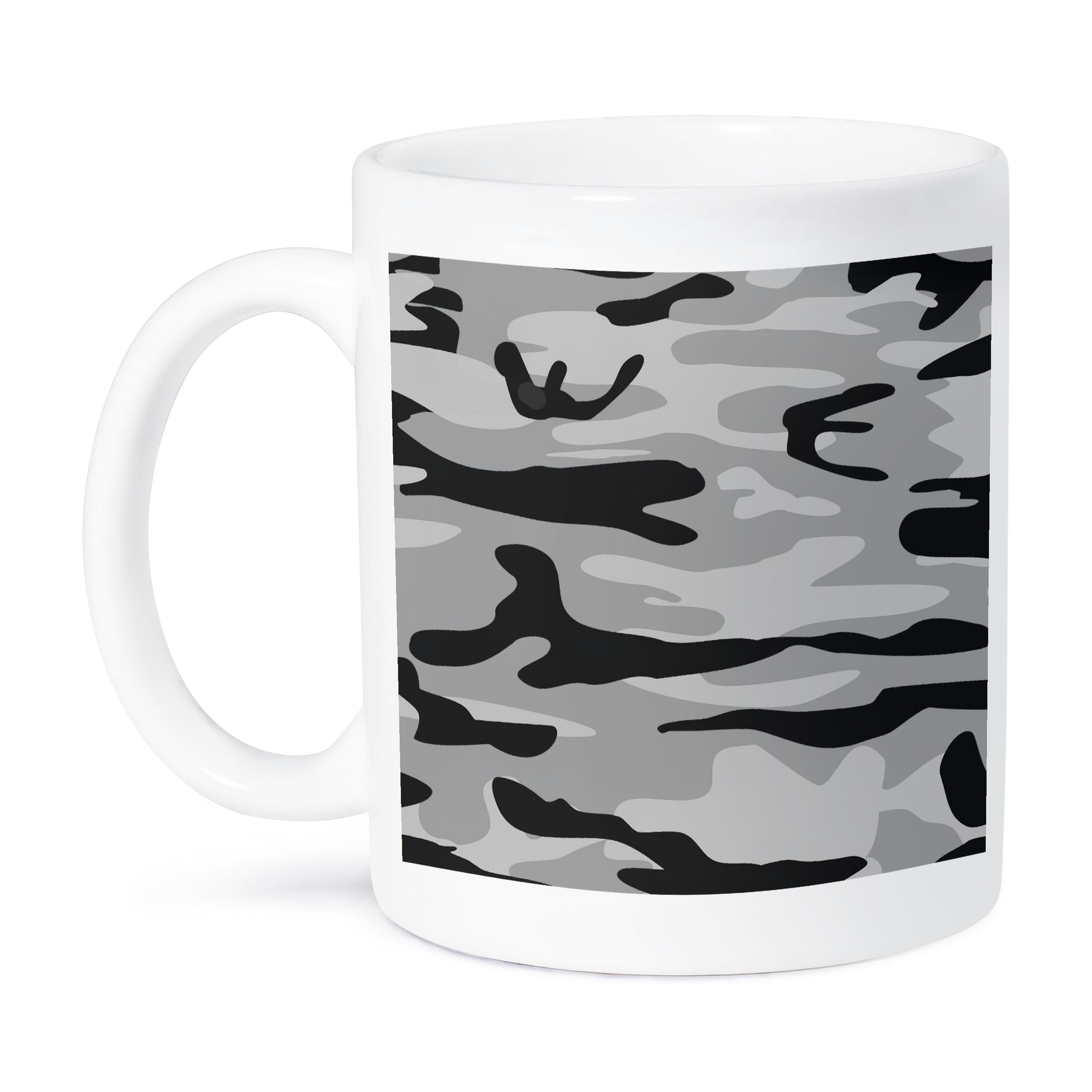 3dRose, Grey camo print - silver gray army uniform camouflage pattern ...
