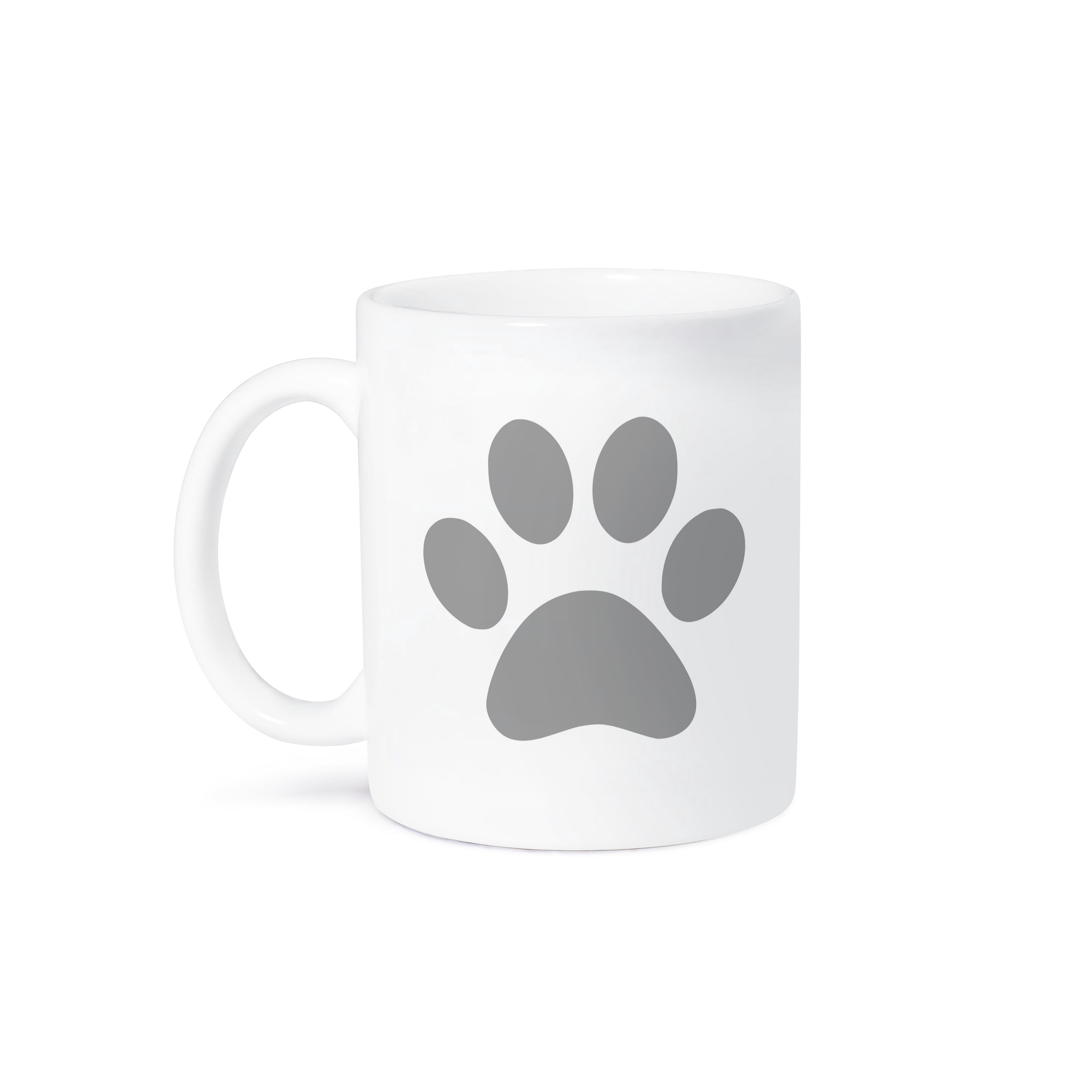 3dRose, Grey paw print on white - gray animal pawprint - cute cartoon ...