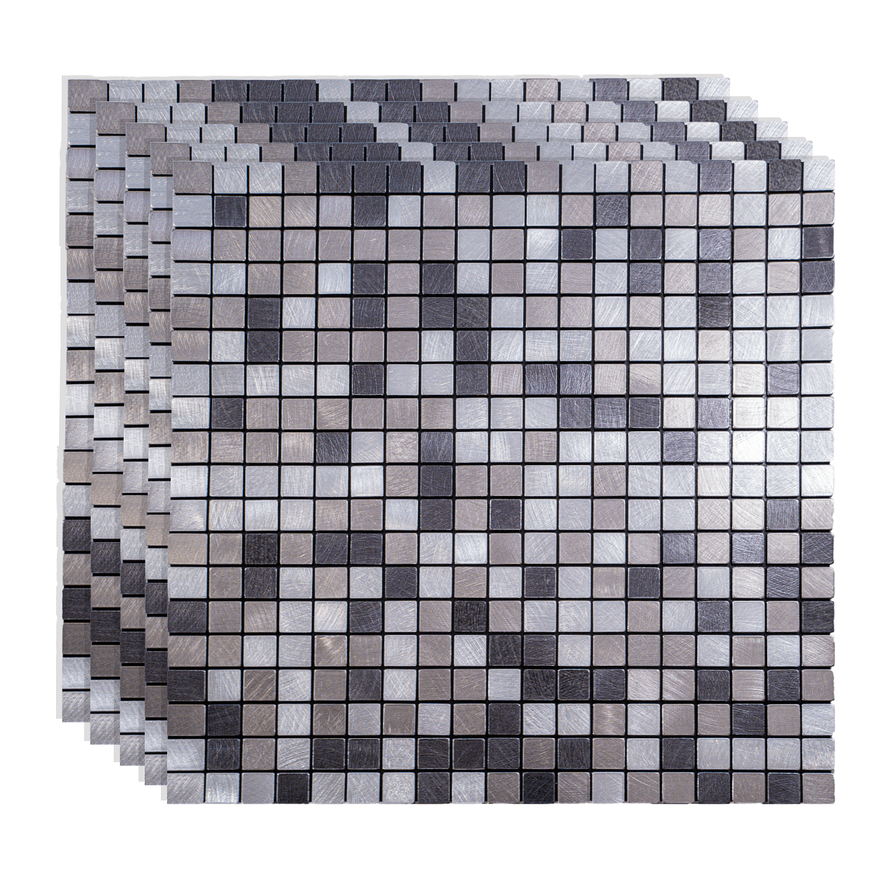 Grey peel and stick aluminum backsplash wall tiles self adhesive ...