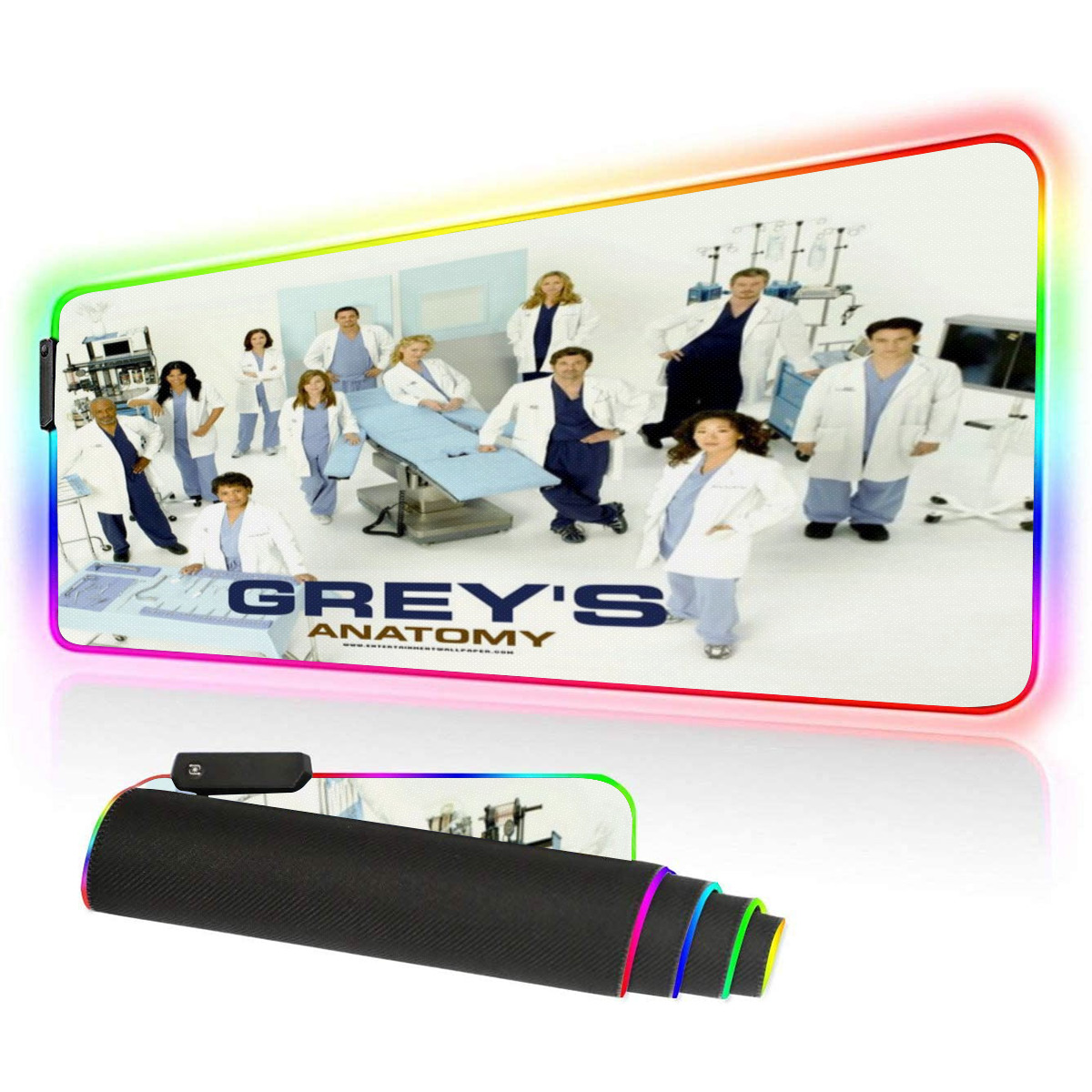 Grey's Anatomy Luminous mouse pad, large mouse pad with Led lights, non ...