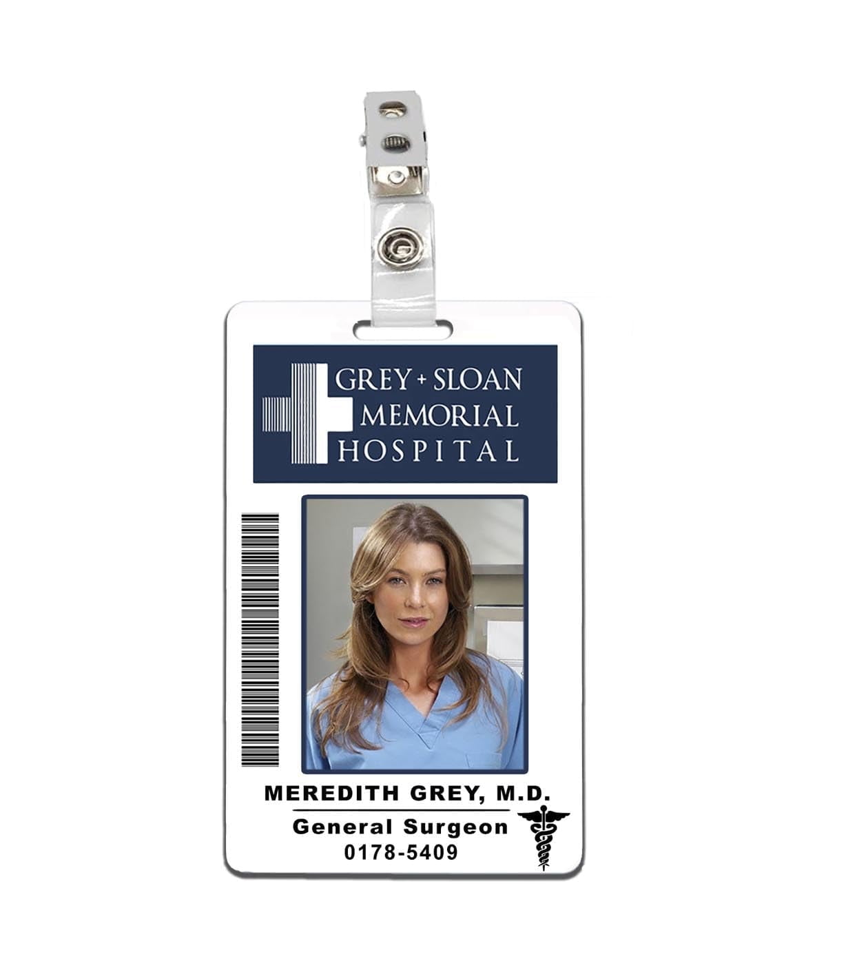 Grey's Anatomy Meredith Grey Hospital ID Badge PVC - Walmart.com