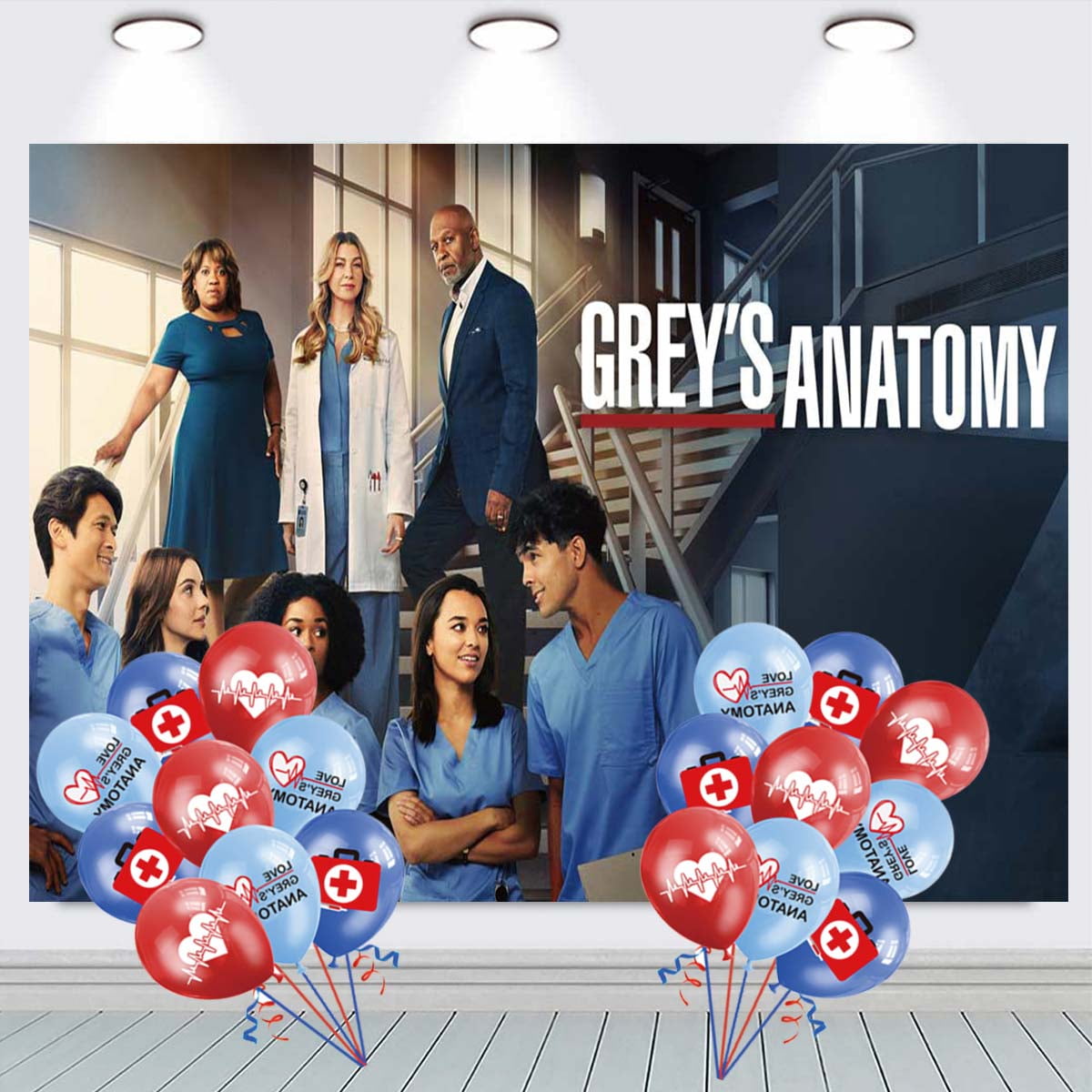 Grey's Anatomy Party Decorations Backdrop Banner Balloons Taspestry ...