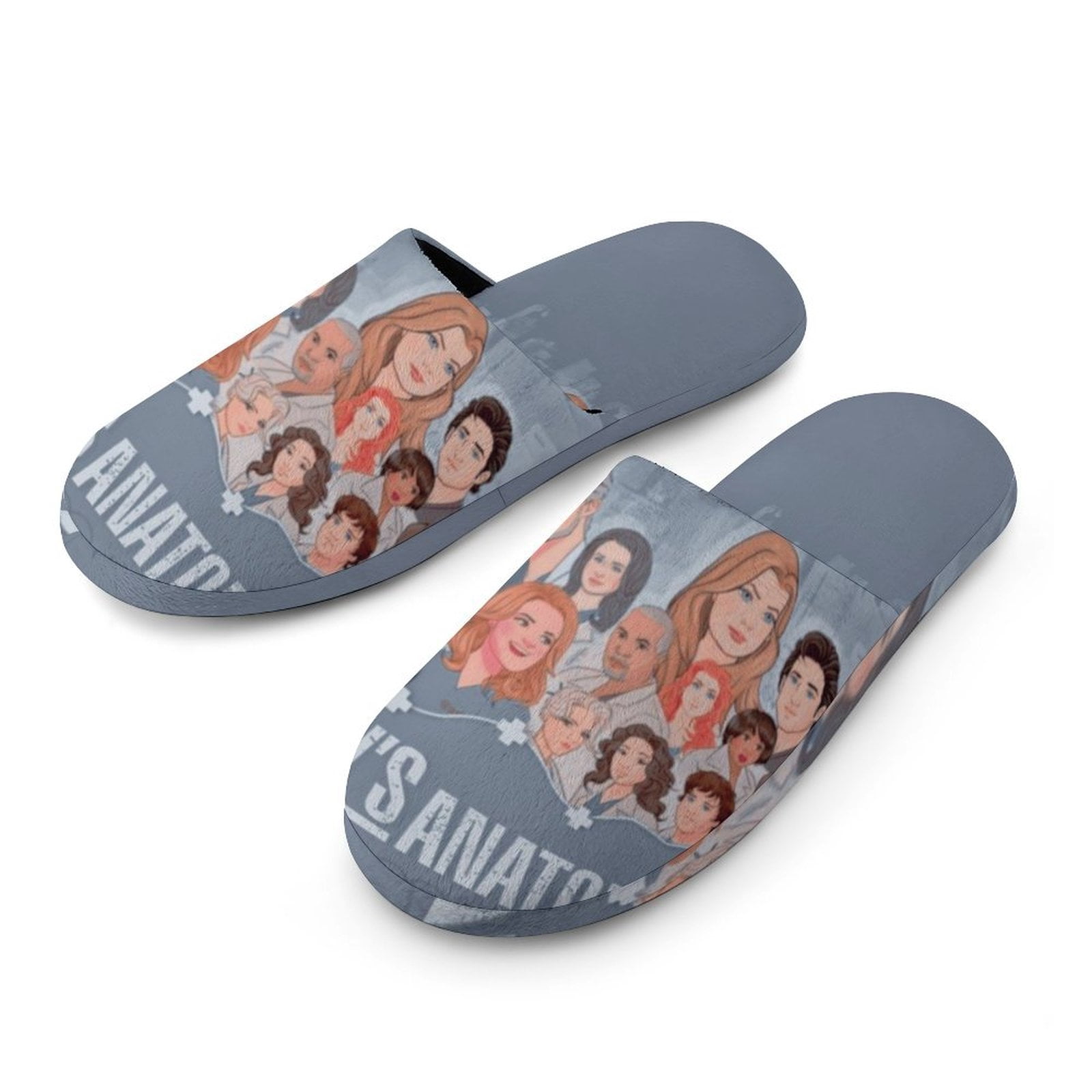 Grey's Anatomy Season Show Women's Cotton Slippers Flannel Plush Fluffy ...