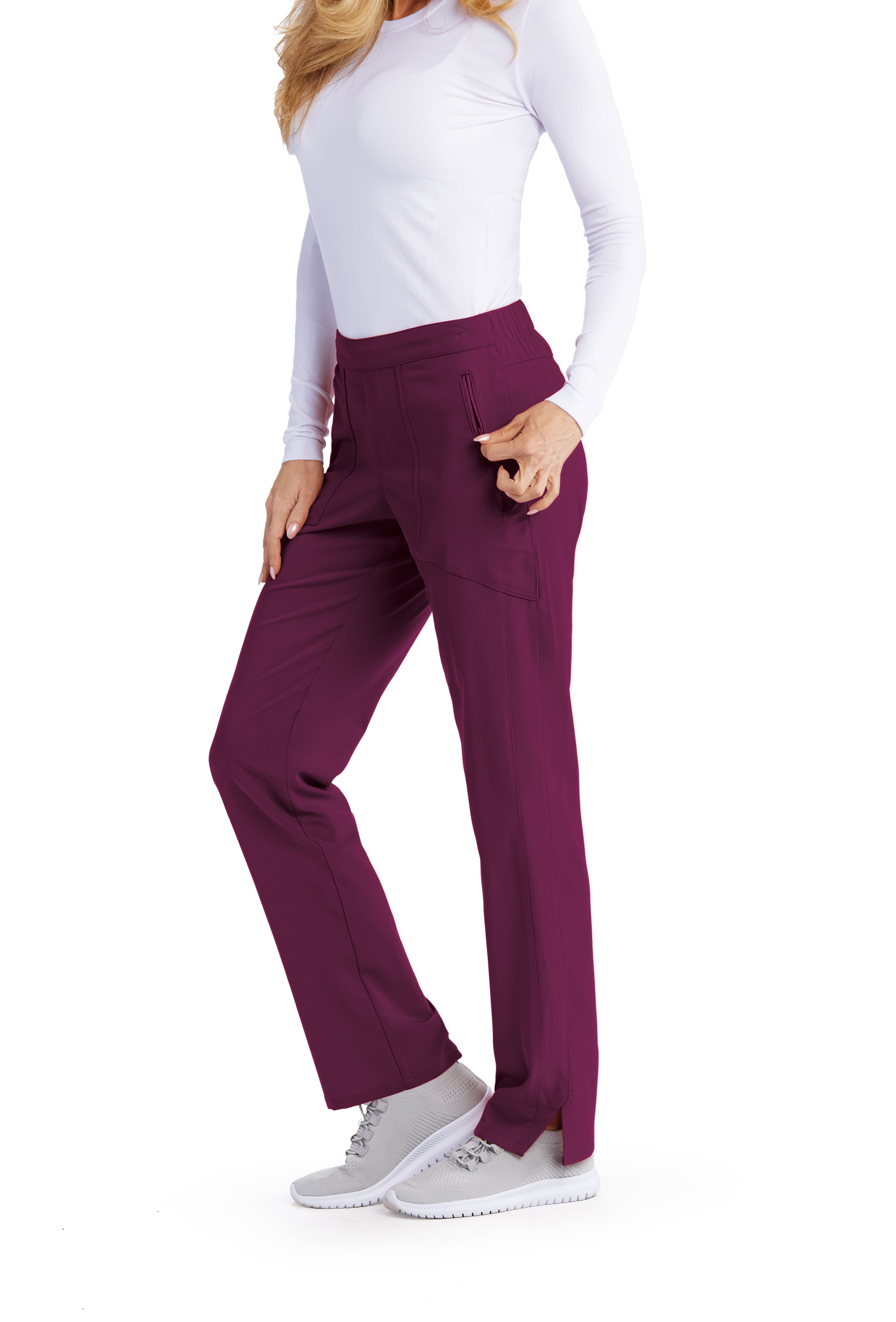 Grey's Anatomy Signature Womens GNP502 Nina Scrub Pant-Wine-Large ...