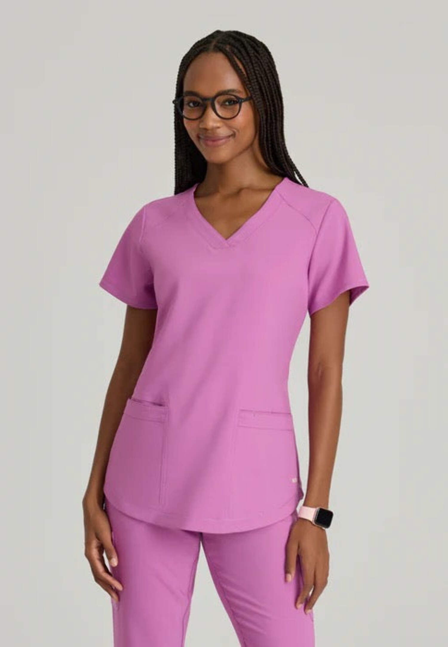 Grey's Anatomy Banded V-Neck Tuck-In Top - Walmart.com