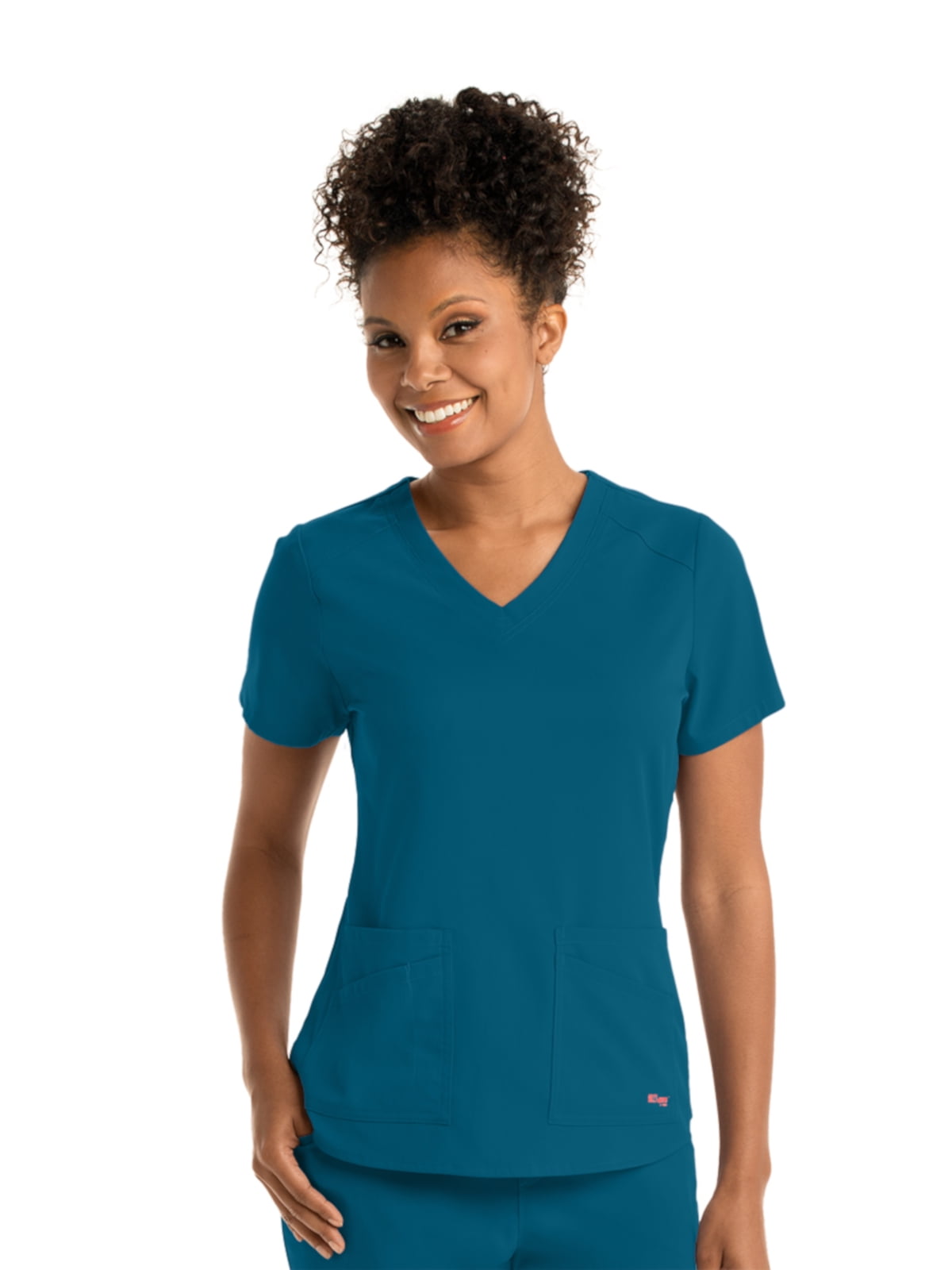 Barco Womens Modern Fit 4-Pocket Yoke Emma V-Neck Scrub Top - Walmart.com