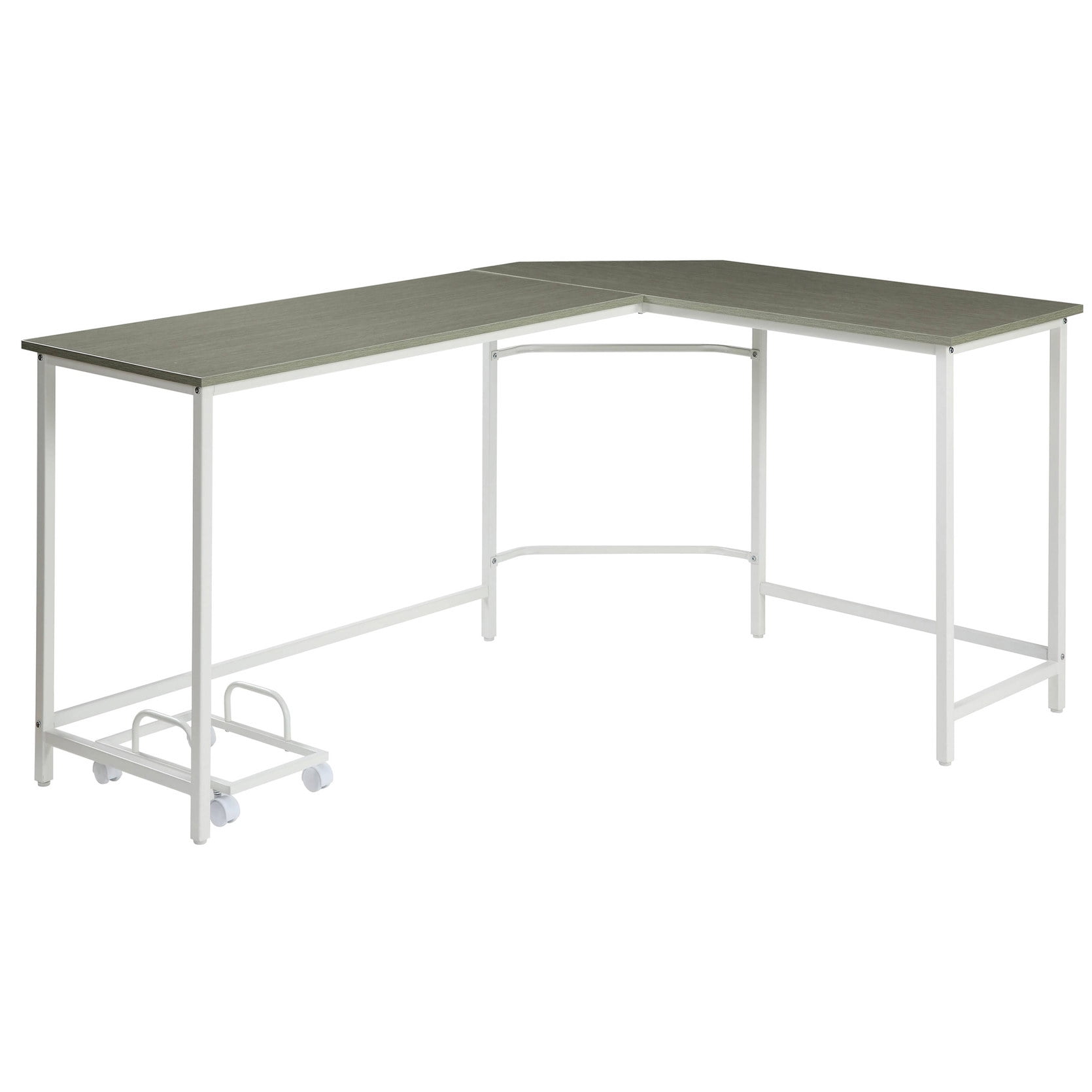 Grey-white L-shape for office | Maximize corner space with flexible ...