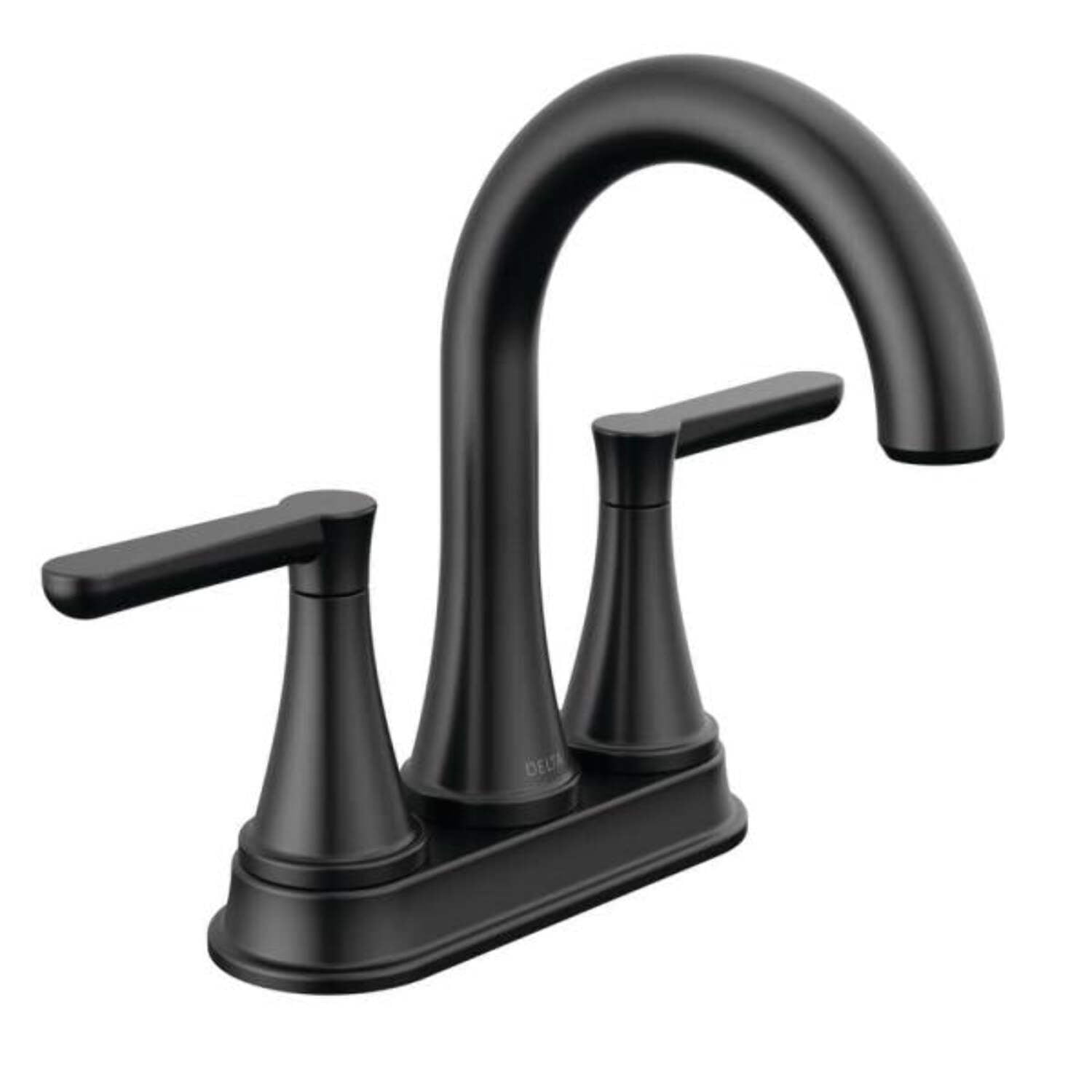 Greydon 4 in. Centerset Double Handle Bathroom Faucet in Matte Black ...