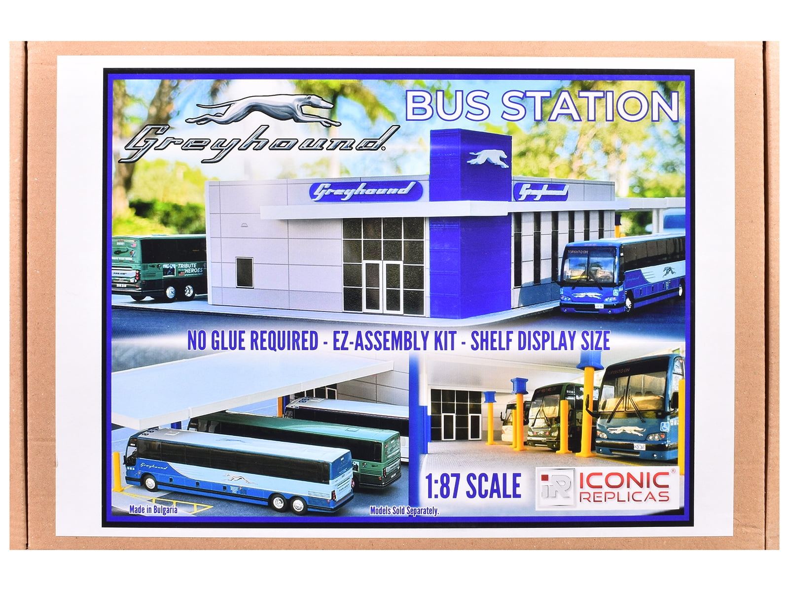 Greyhound Bus Station Diorama EZ Assembly Kit 1/87 (HO) Model by Iconic ...