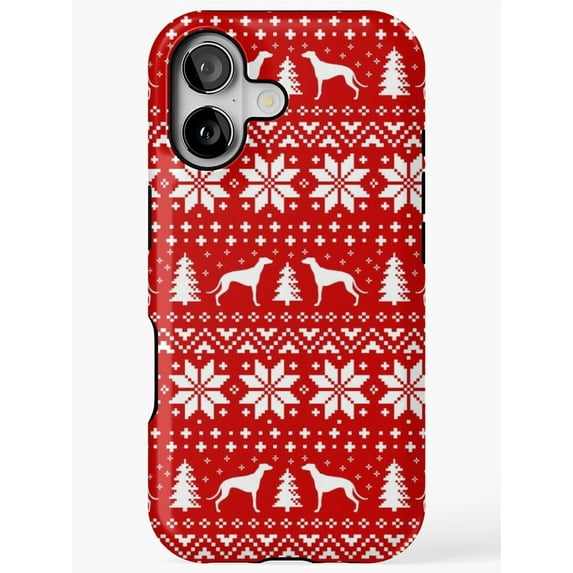 Greyhound Christmas Sweater Pattern Cartoon Phone Case for iPhone 11 12 ...