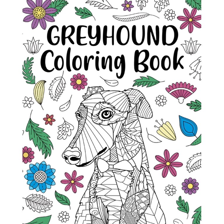 greyhound coloring sheet