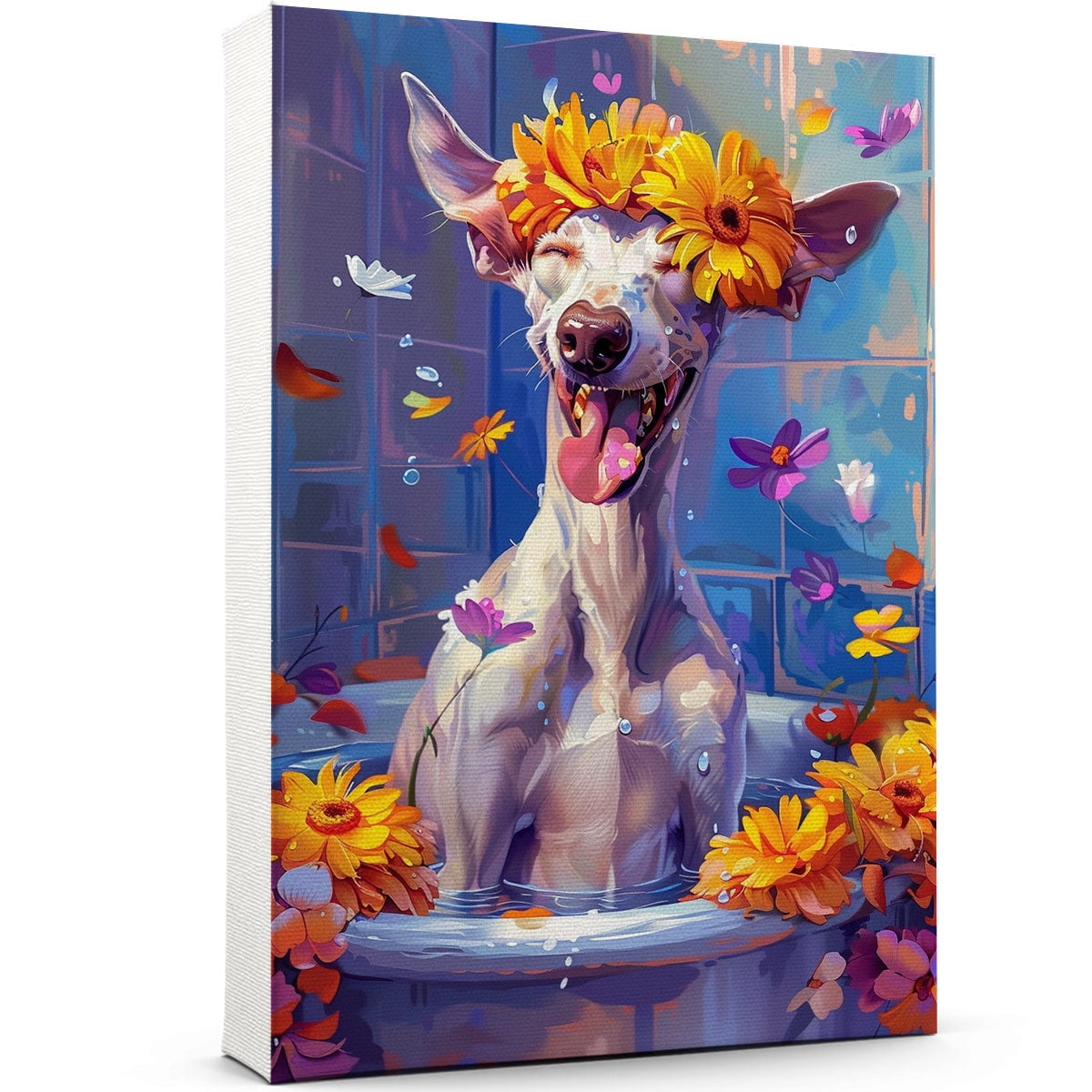 Greyhound Dog Bathroom Decor - Funny Bathroom Decor Wall Art, Dog Bathroom Wall Art and Animal ...