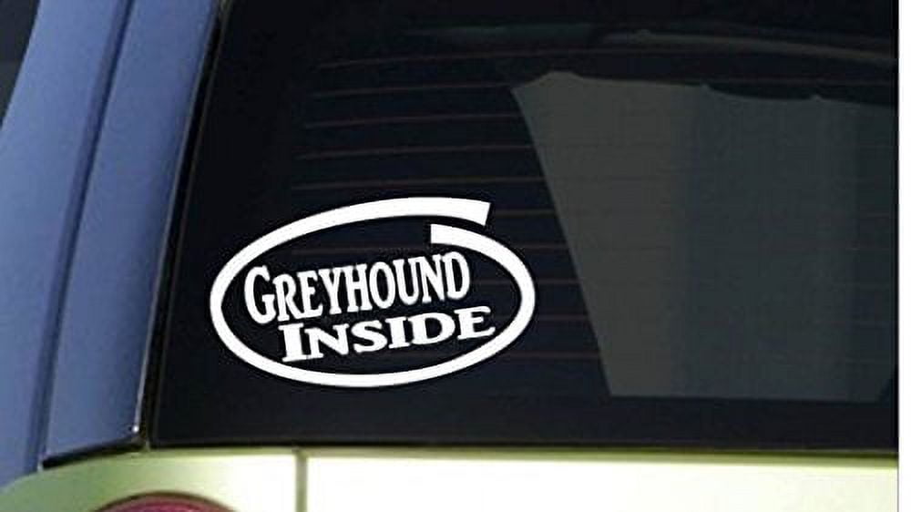 Greyhound Inside *I274* 8" wide Sticker decal dog dog racing muzzle ...
