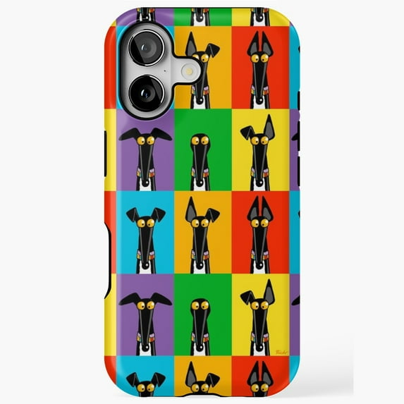 Greyhound Semaphore Illustration Phone Case for iPhone 17 16 15 14 13 ...
