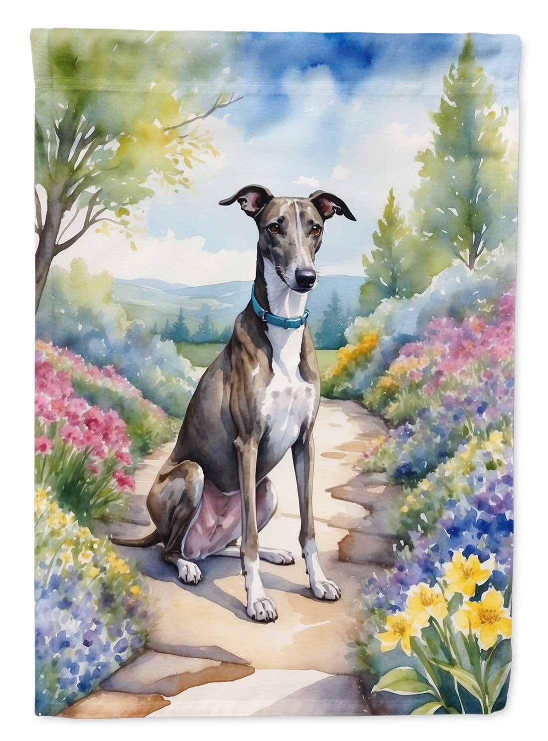 Greyhound Spring Path House Flag 28 in x 40 in - Walmart.com