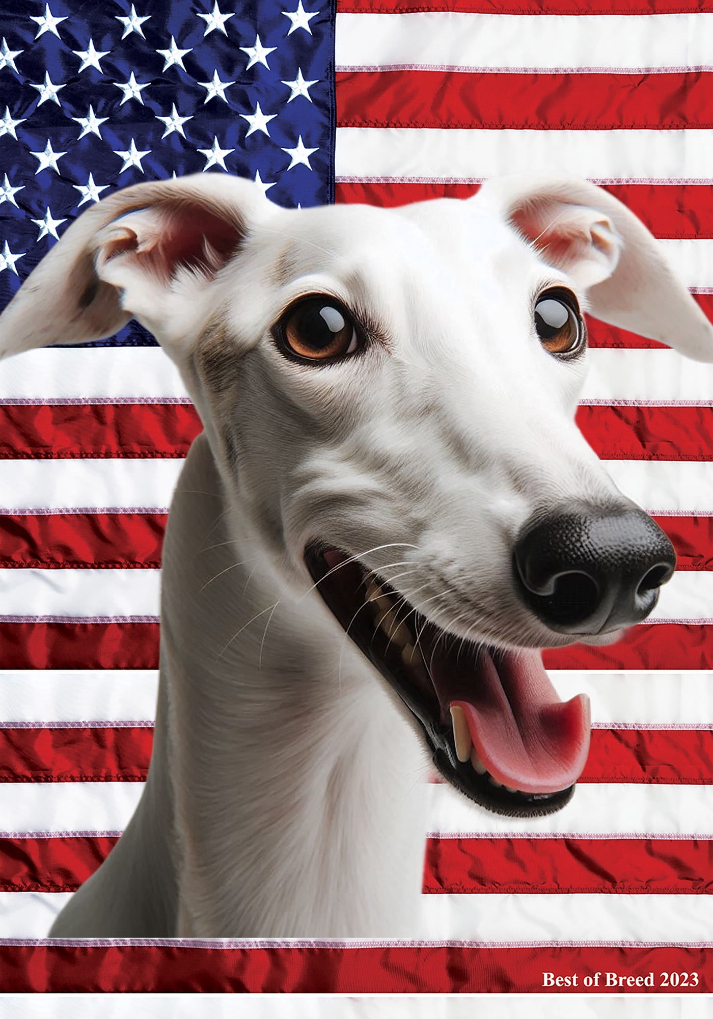 Greyhound White - Best of Breed All-American Patriotic III Garden Flags ...