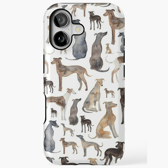 Greyhounds, Whippets & Lurcher Dogs Illustration Phone Case for iPhone ...