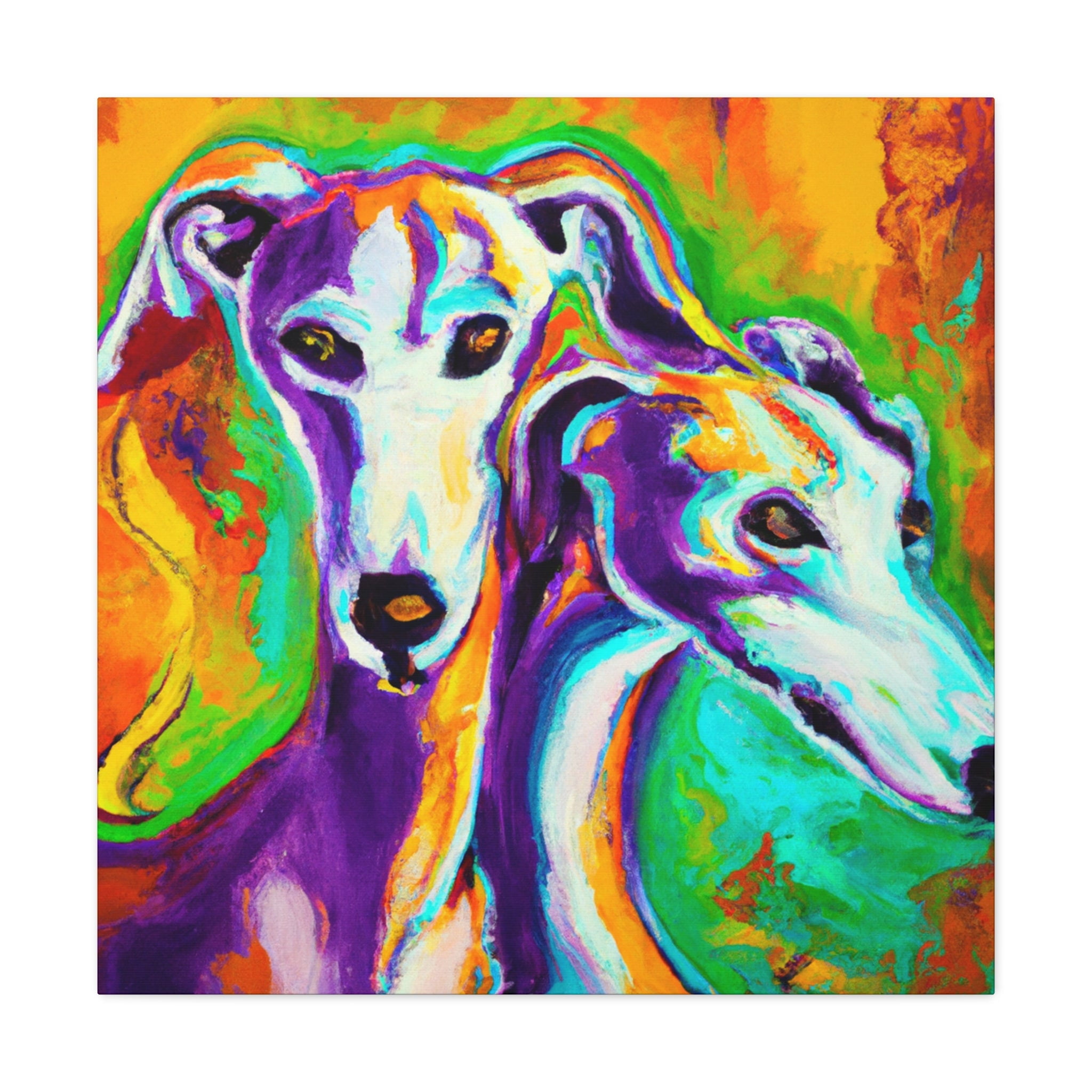 Greyhounds at Play - Canvas - Walmart.com