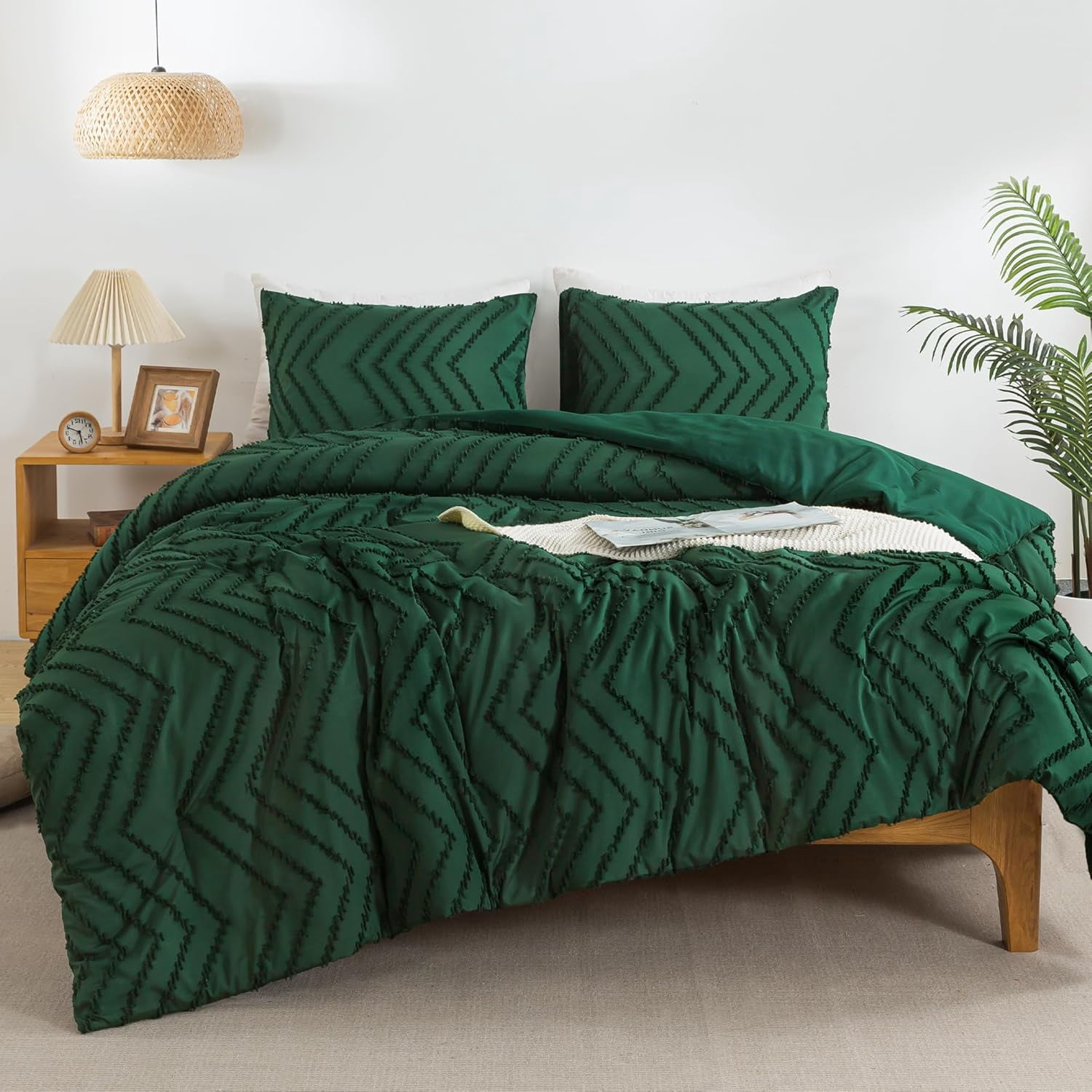Greyish Blue California King Comforter Set, Boho Cal King Soft Warm ...