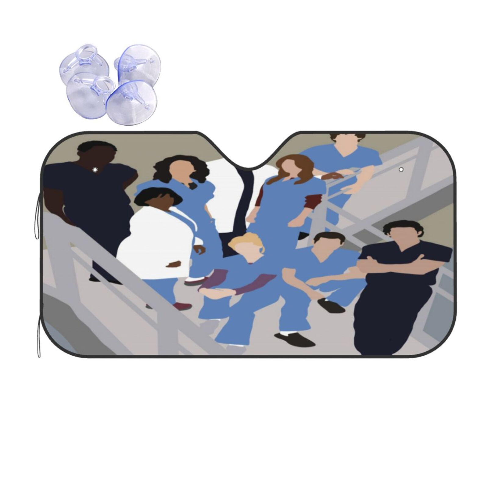 Greys Anatomy Car Sun Shade Windshield Cartoon Sun Shade for Car Truck ...