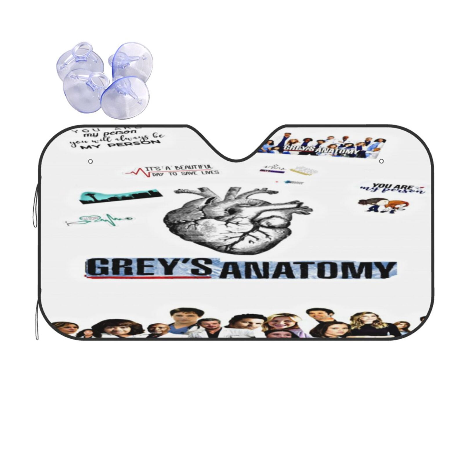 Greys Anatomy Car Sun Shade Windshield Cartoon Sun Shade for Car Truck ...
