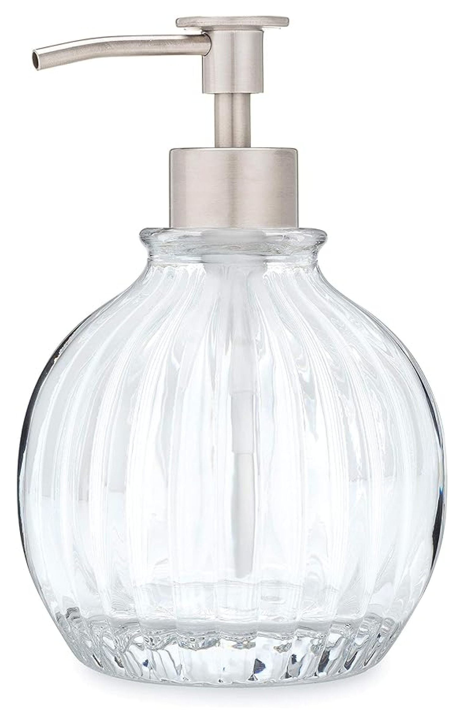 Greyson Globe Glass Soap Dispenser with Metal Pump - Refillable Liquid ...