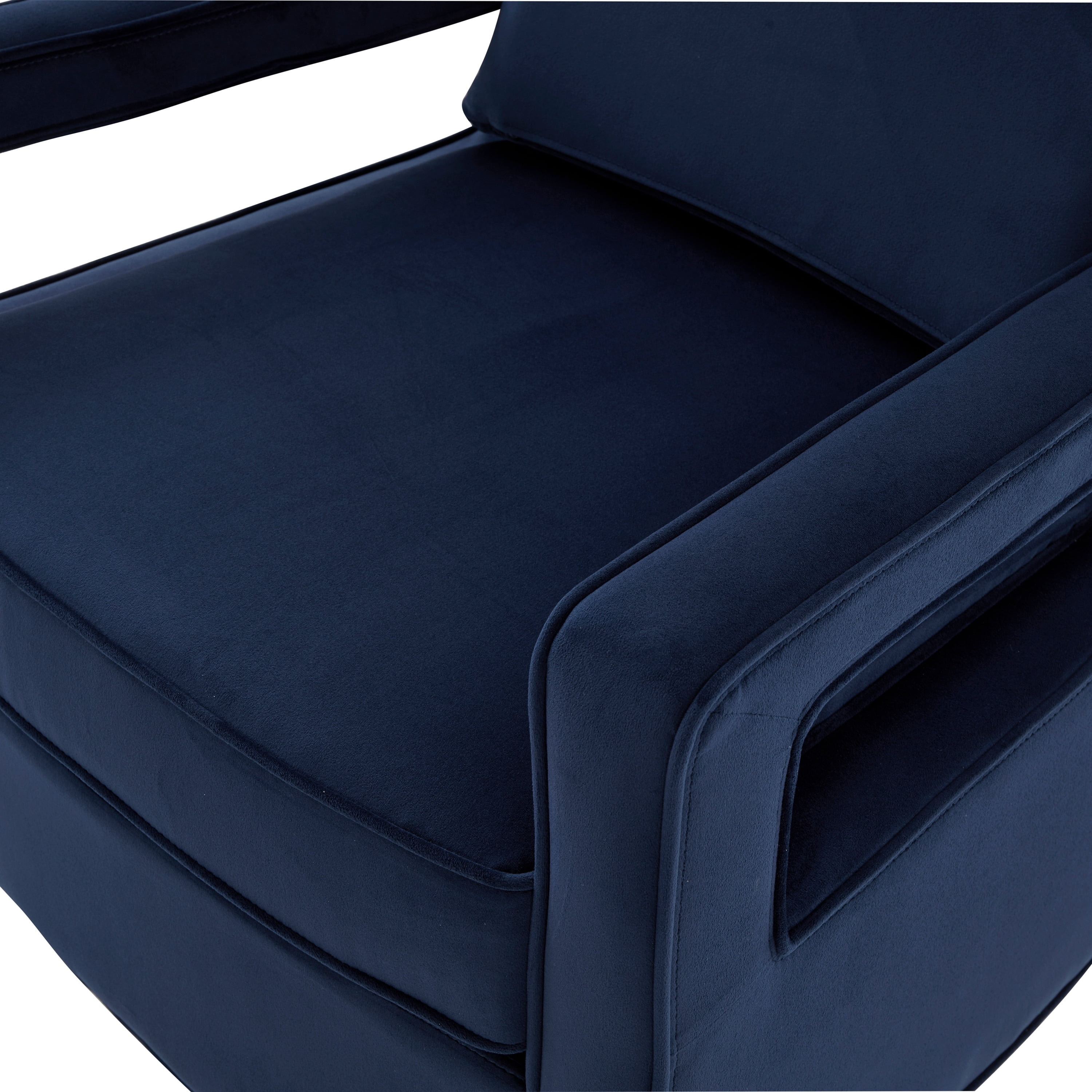 Greyson Living Quinn Velvet Accent Arm Chair by Navy Blue - Walmart.com