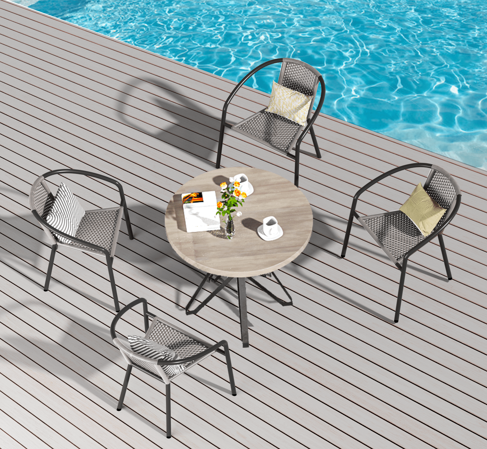 Grezjxc Modern Rattan Outdoor,Indoor Bedroom Restaurant Dining Chairs ...