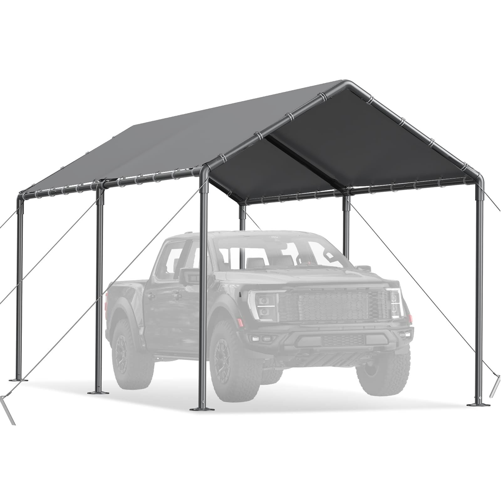 Grezone Carport L20 x W10 x H9.2 Ft Heavy Duty Portable Garage Car Tent ...