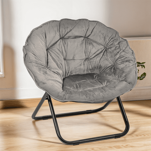 Grezone Space-Efficient Fully Assembled Folding Saucer Moon Chair for ...