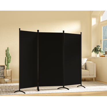 FDW Home Foldable Standing Portable Partition Wall, 4 Panel Wood Mesh ...