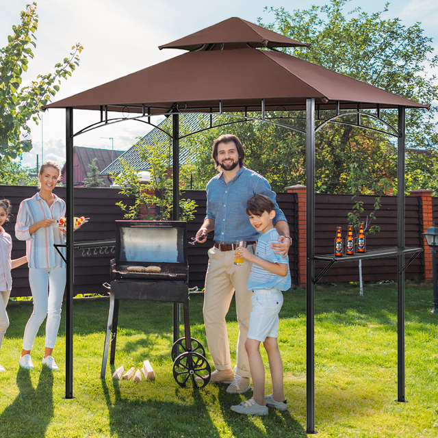 Grezone BBQ Grill Gazebo, Outdoor Cooking Canopy (L96xW60xH101 Inch ...