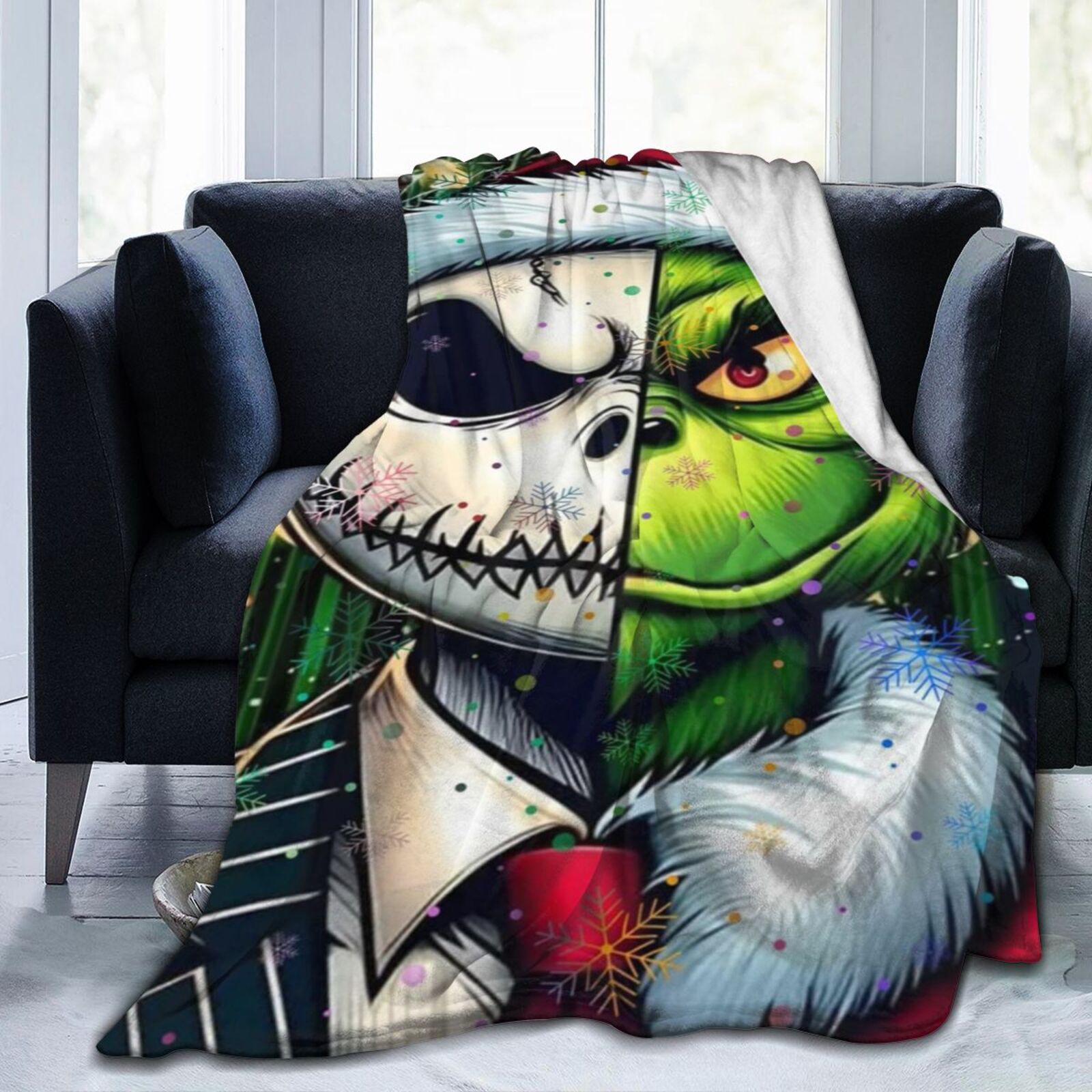 Gri-nch Flannel Blanket - Soft, All-Season Cozy Throw Blanket with ...