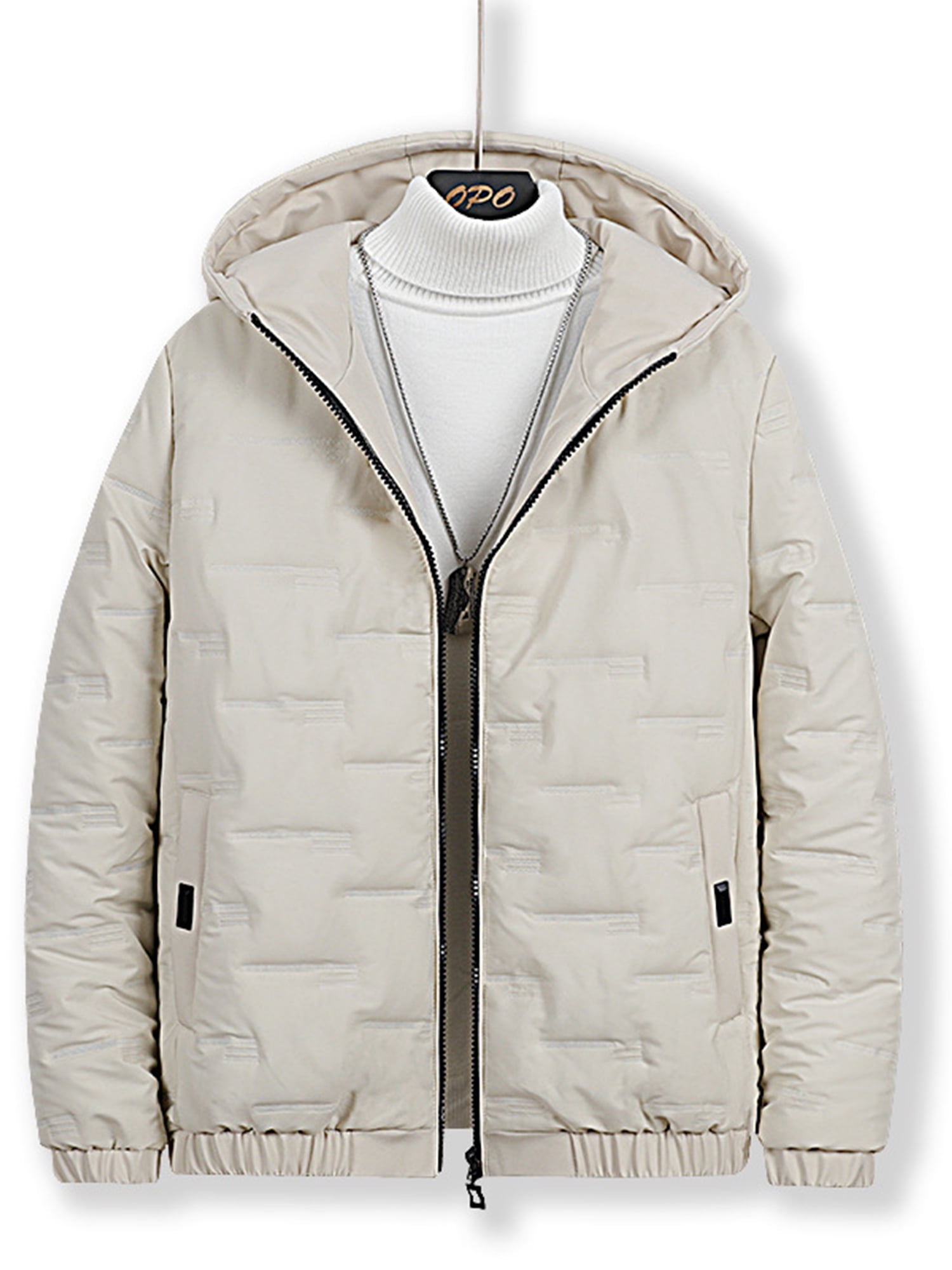 Grianlook Mens Overcoats Solid Color Jacket With Pockets Outwear Men's ...