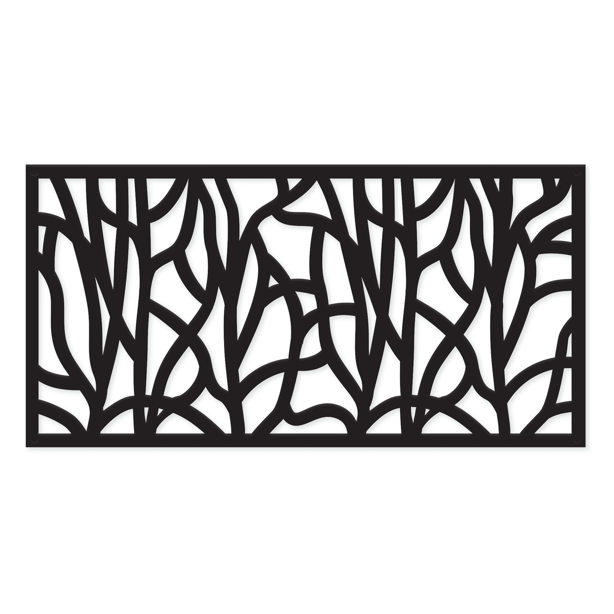 Grid Axcents Decorative Privacy Lattice Panel, 2ft x 4ft, Black Willow ...