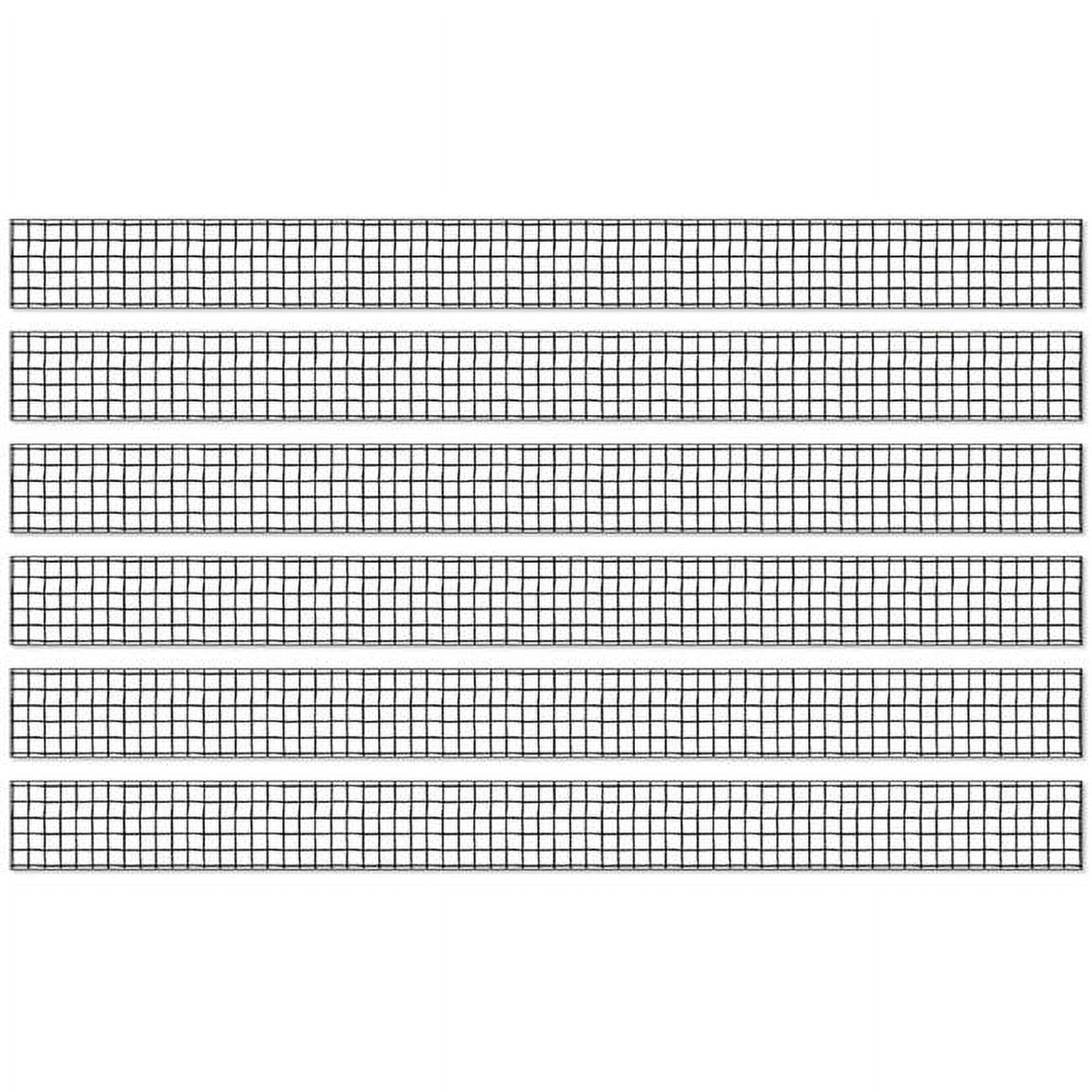 Grid Border, Black & White - Pack of 6 - Walmart.com