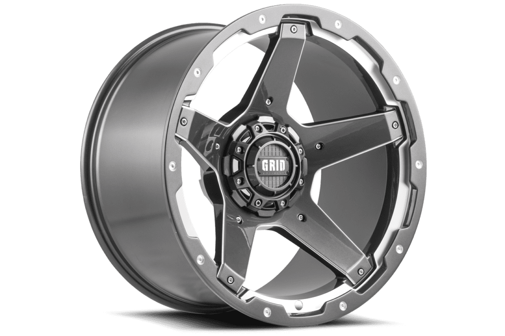 Grid Custom Wheel for 20x9 inch Gloss Graphite with Milled Accents ...