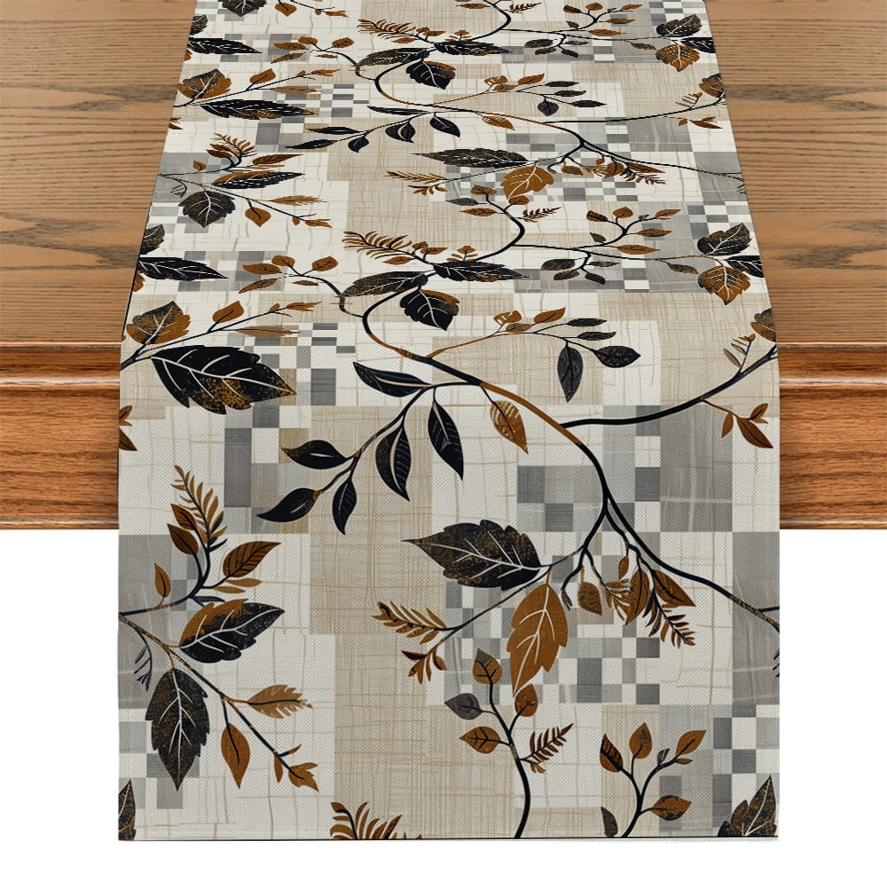 Grid Elegant Table Runners for Dining Table Floral ration Accessories ...