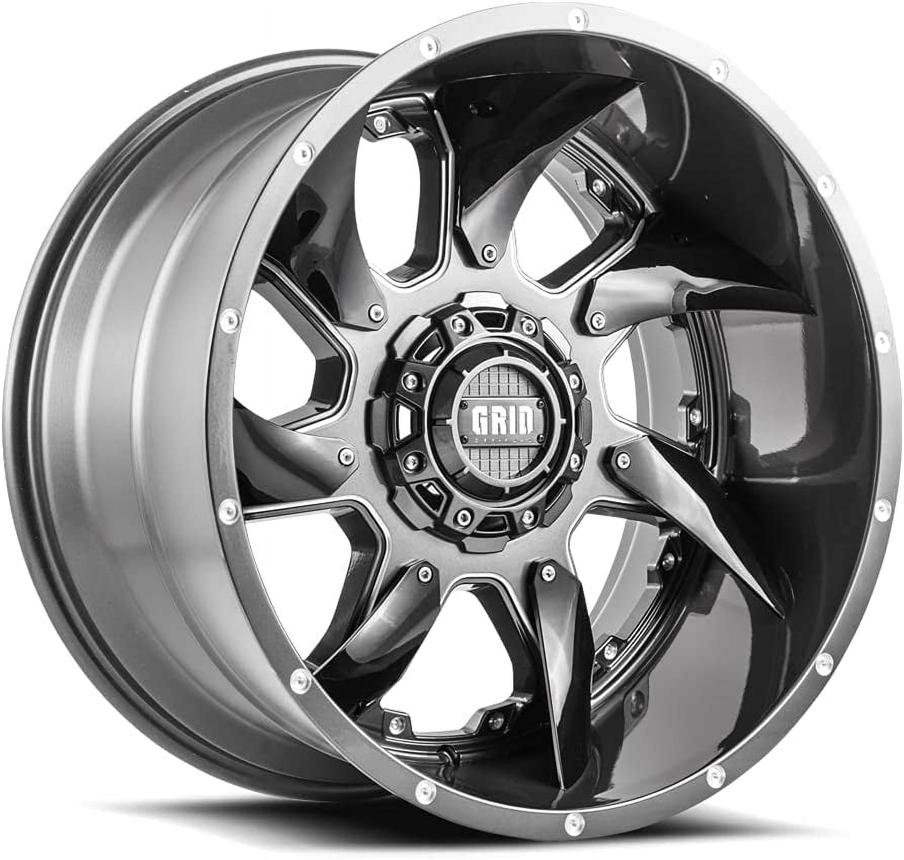 Grid Off-Road GD01 Custom Wheel for 20x9 inch Gloss Graphite Milled W ...